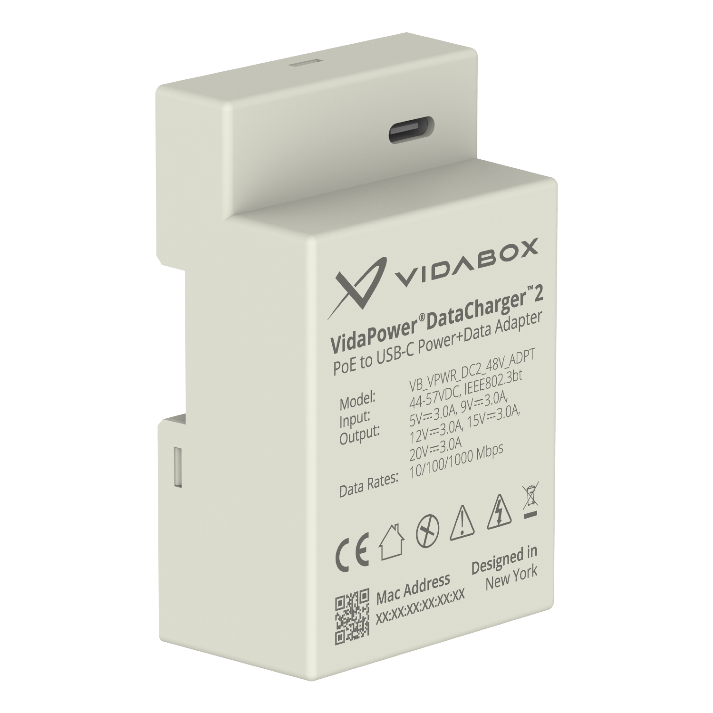 Gigabit POE to USB-C Adapter | VidaBox