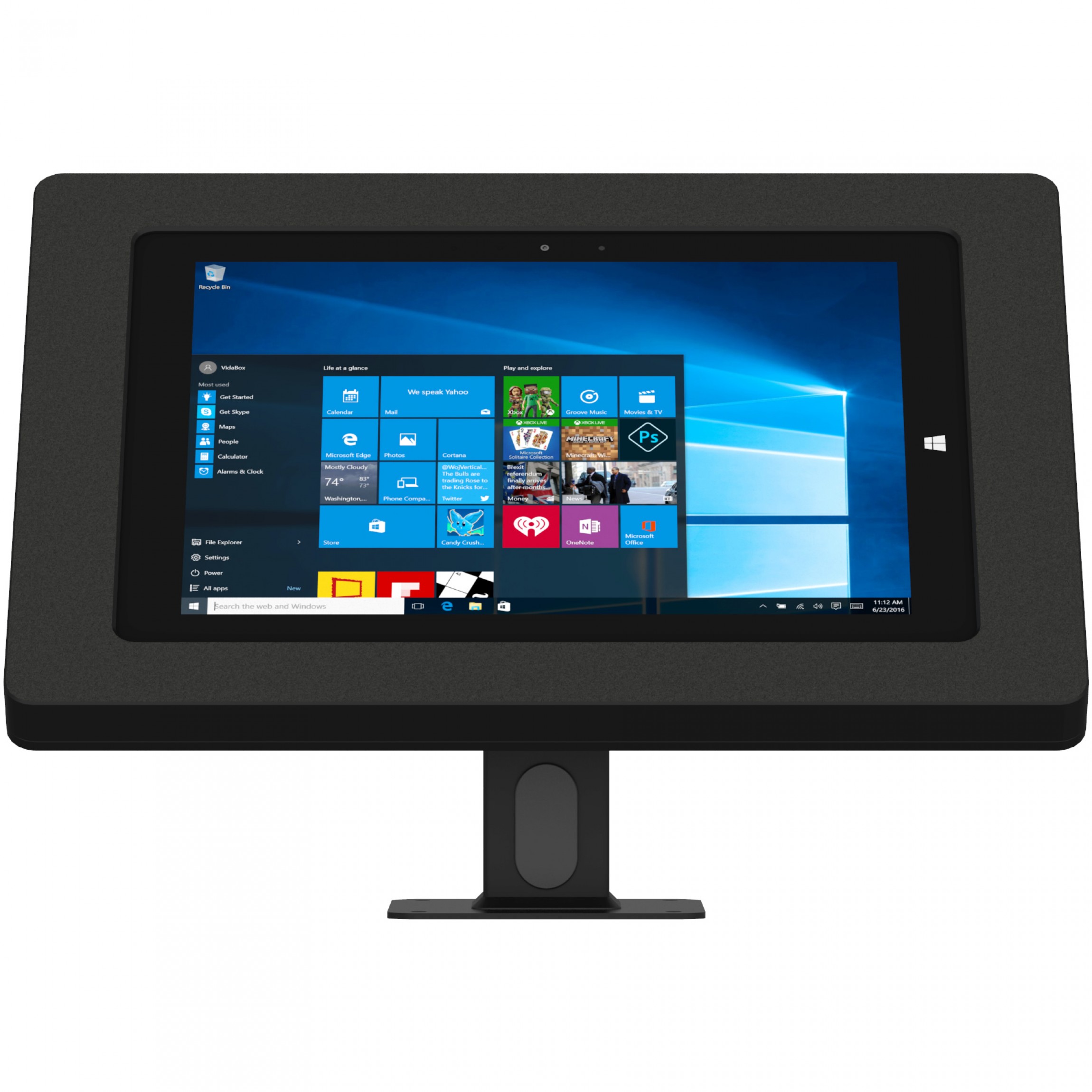 VidaMount Microsoft Surface 3 Black Enclosure w. 360 Rotate & Tilt ...