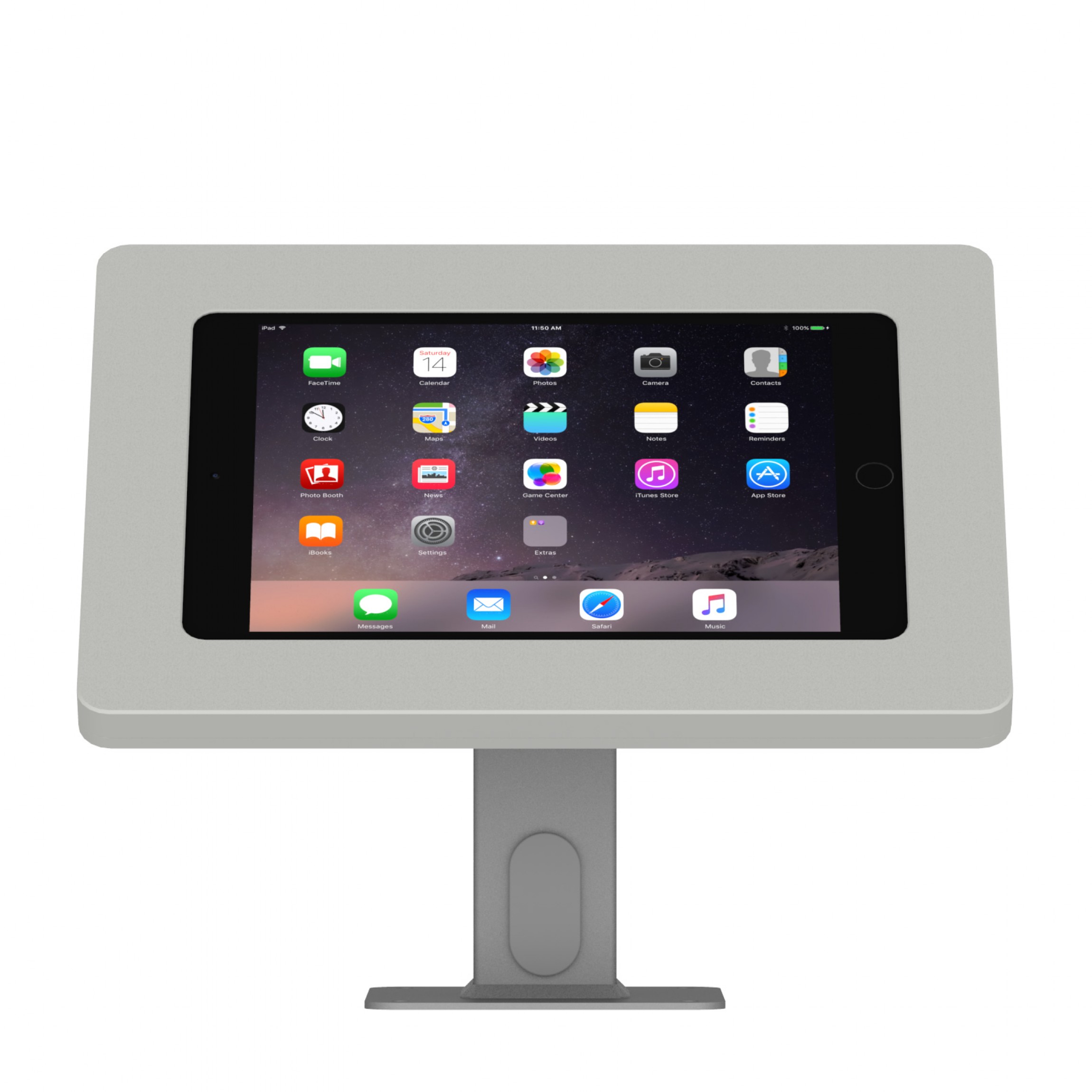 VidaMount iPad Mini 4 & 5 Light Grey Enclosure w. 360 Rotate & Tilt ...
