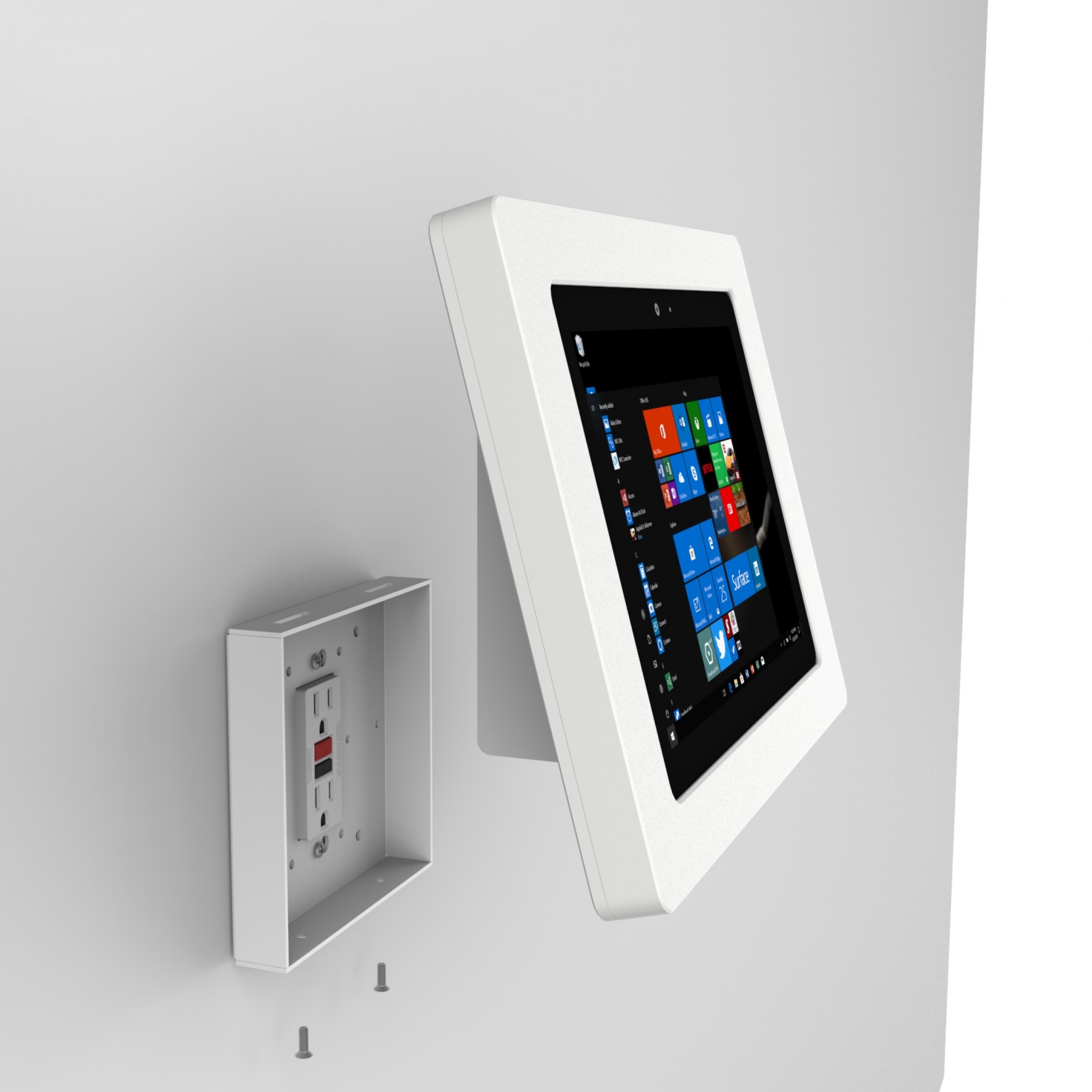 VidaMount Microsoft Surface Go, Go 2, Go 3, & Go 4 White Enclosure w ...