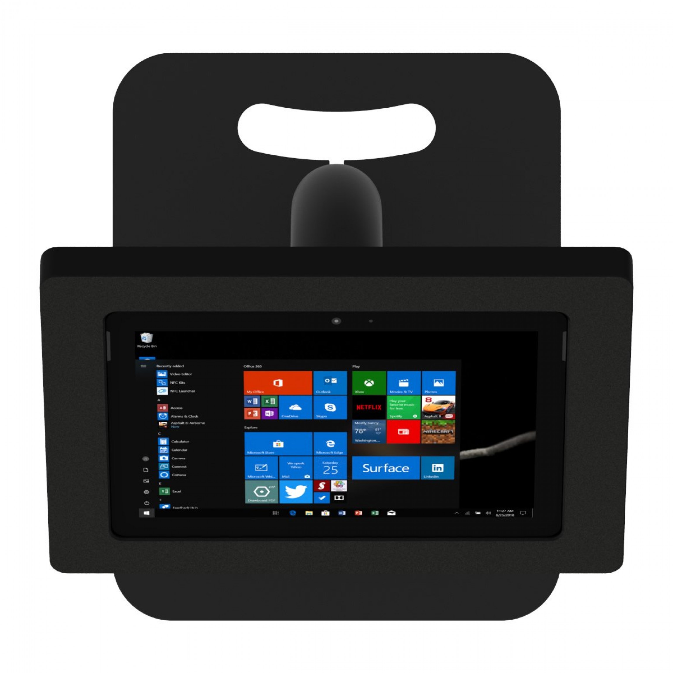 VidaMount Microsoft Surface Go, Go 2, Go 3, & Go 4 Black Enclosure w ...