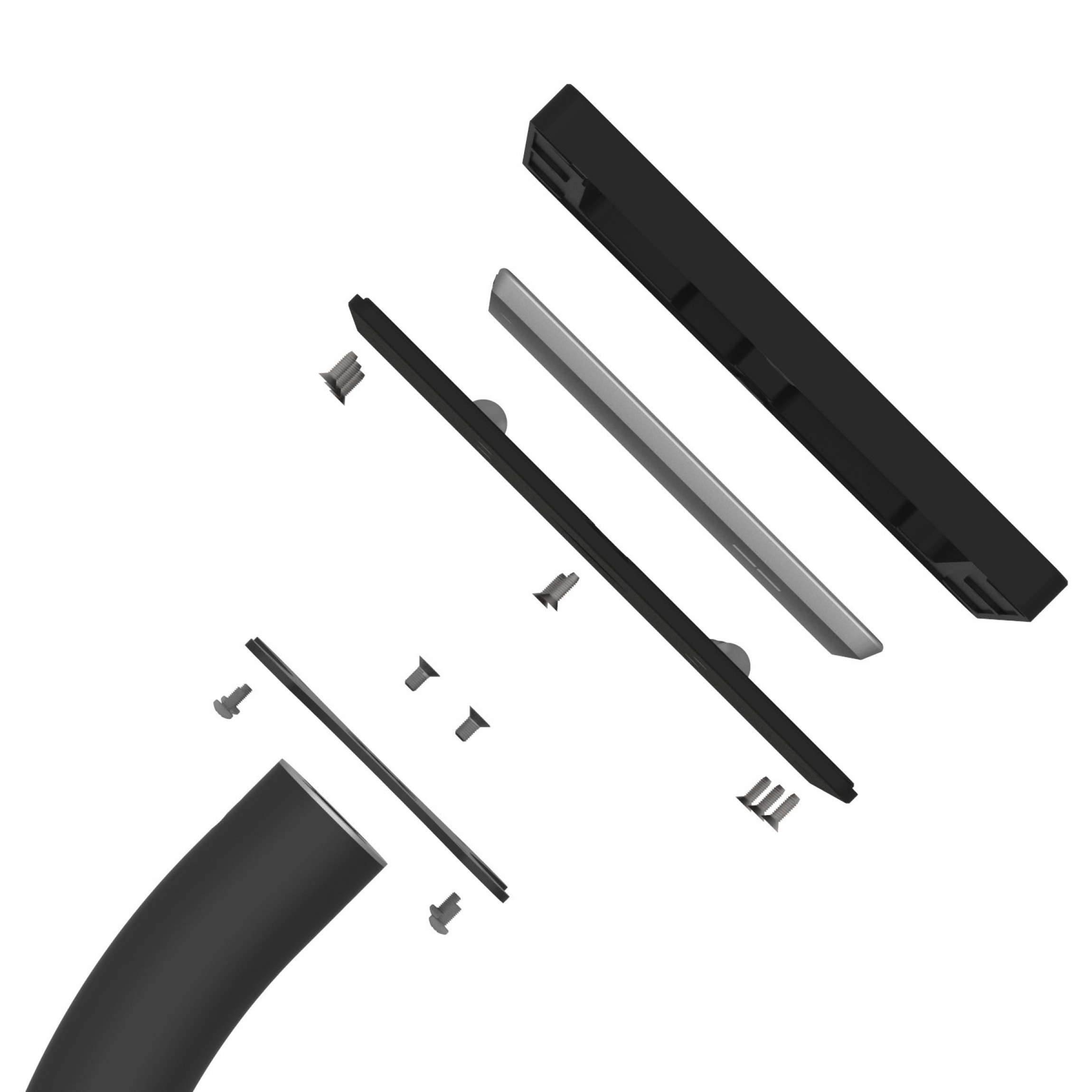 VidaMount Microsoft Surface Go, Go 2, Go 3, & Go 4 Black Enclosure w ...