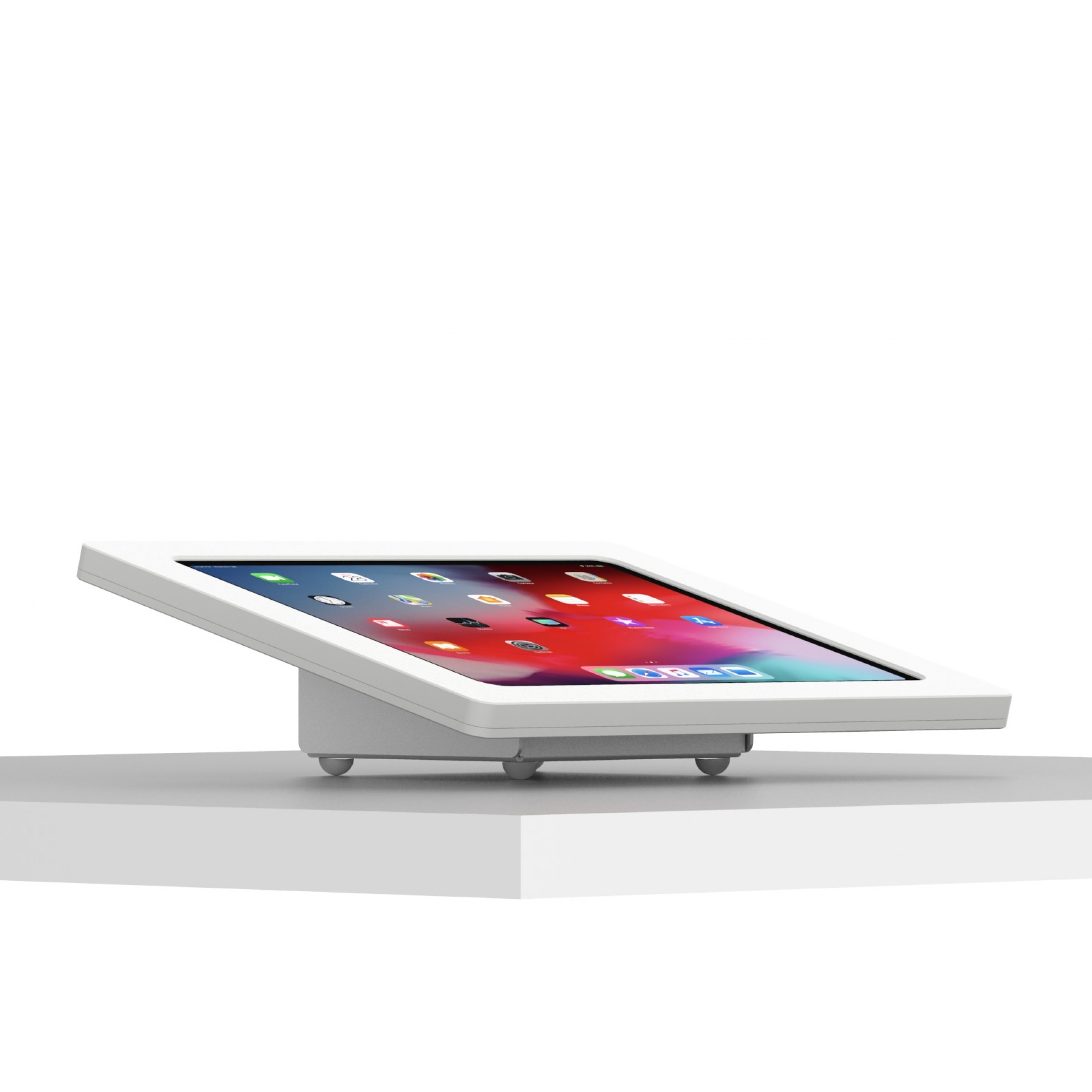 VidaMount 12.9-inch iPad Pro 3rd Gen White Enclosure w. Fixed Tilted 15 ...