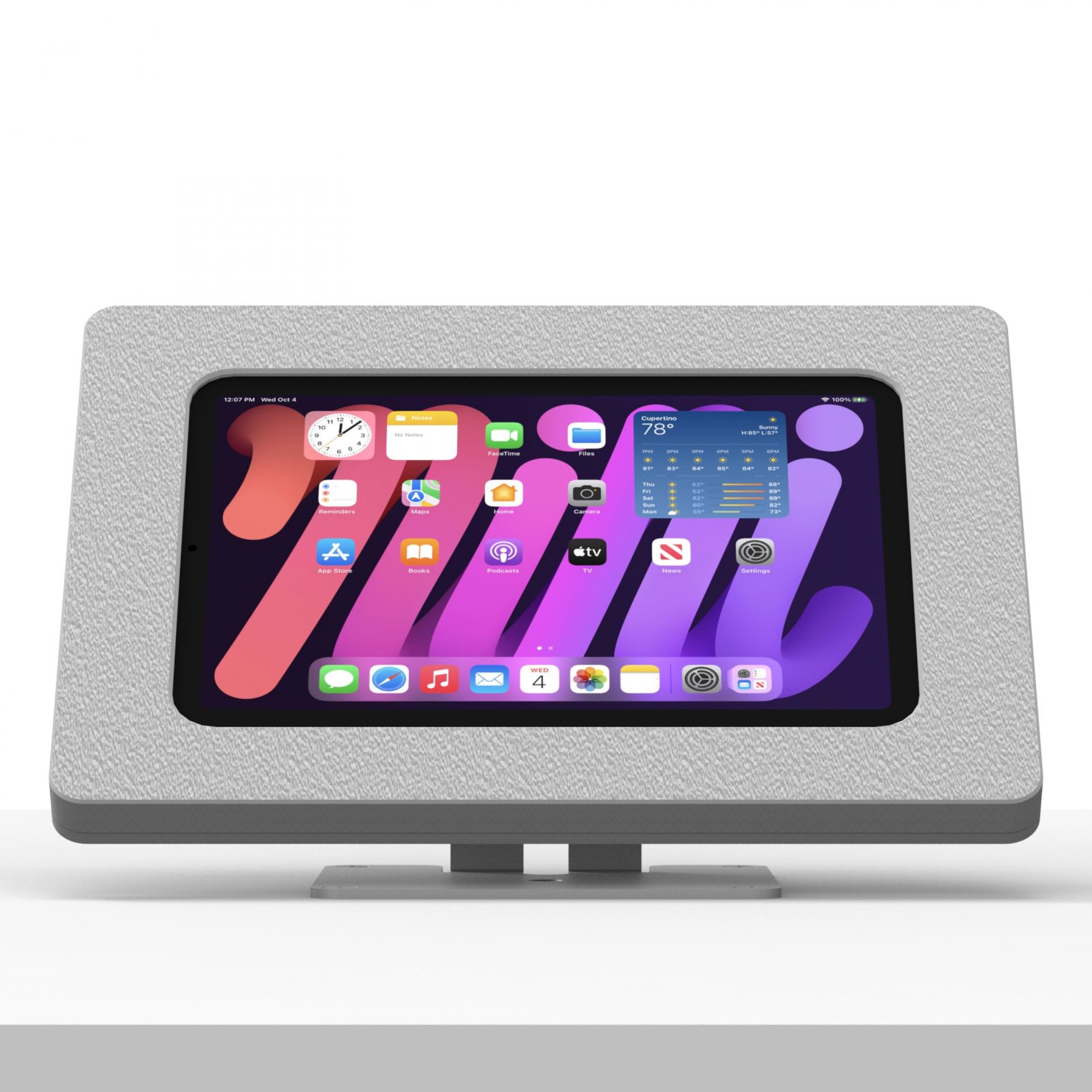 VidaMount iPad Mini (6th Gen) Light Grey Enclosure w. Adjustable Tilt ...