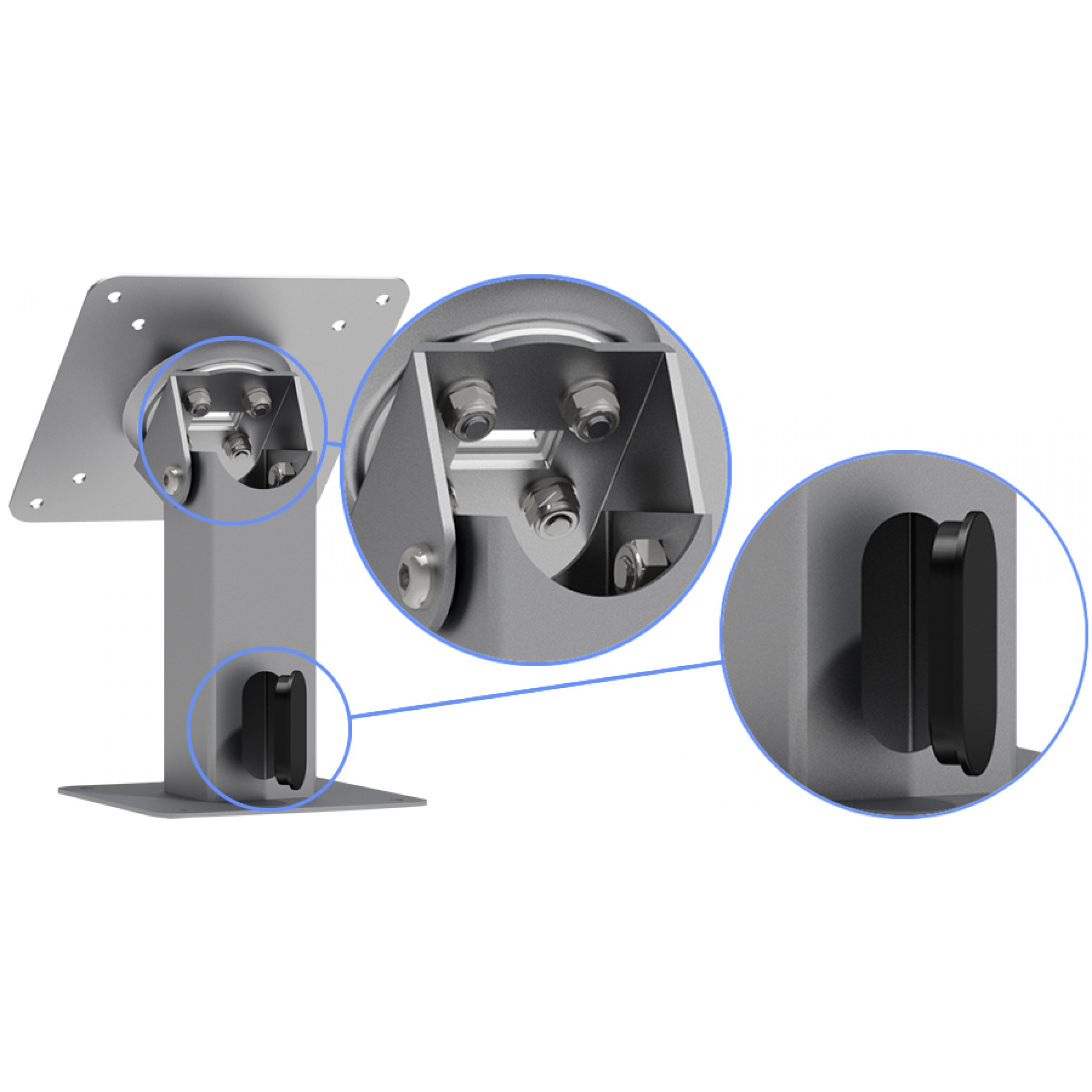 360 Tilting VESA Surface Mount - Silver