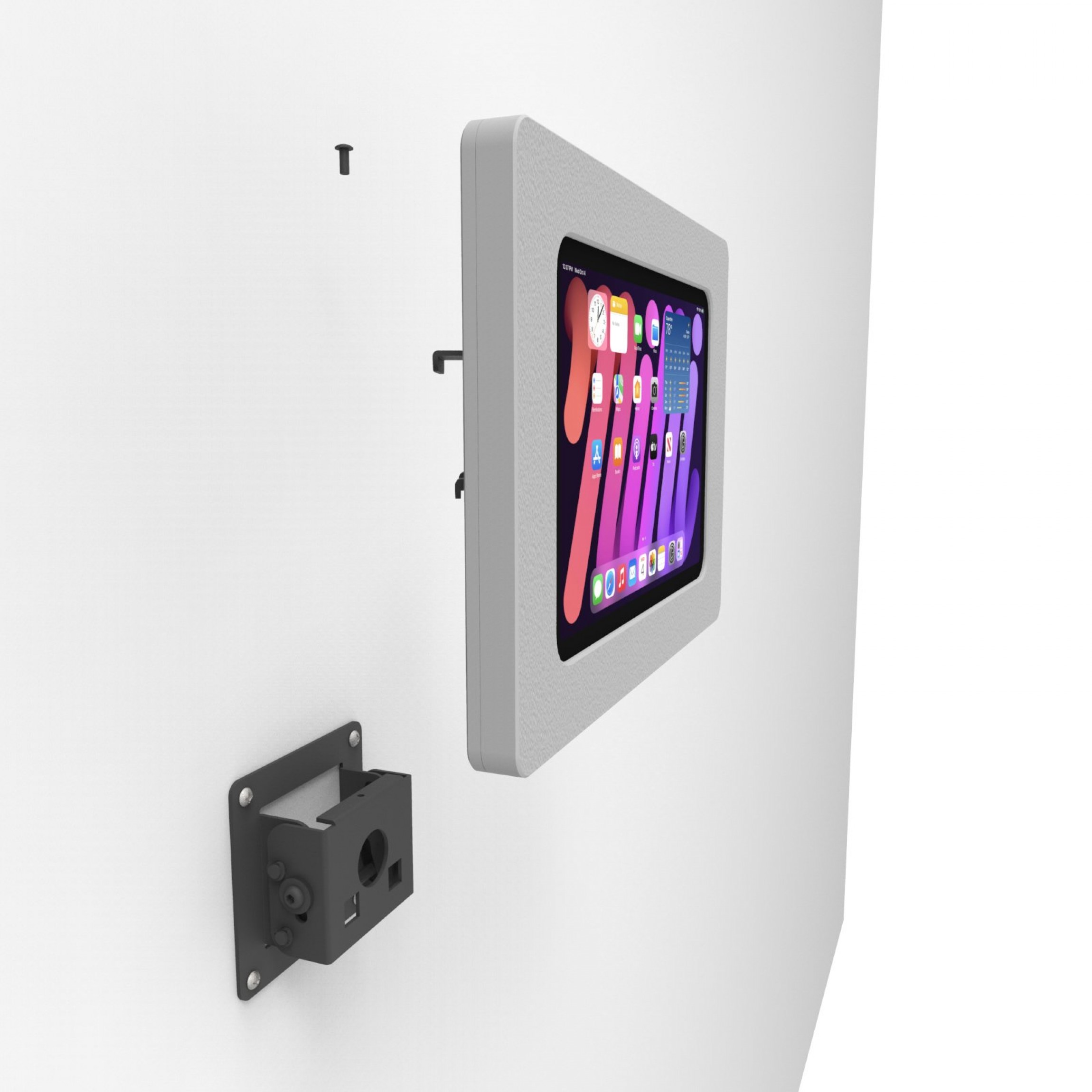 VidaMount Tilting Wall iPad Mini (6th Gen) Tablet Mount - Light Grey