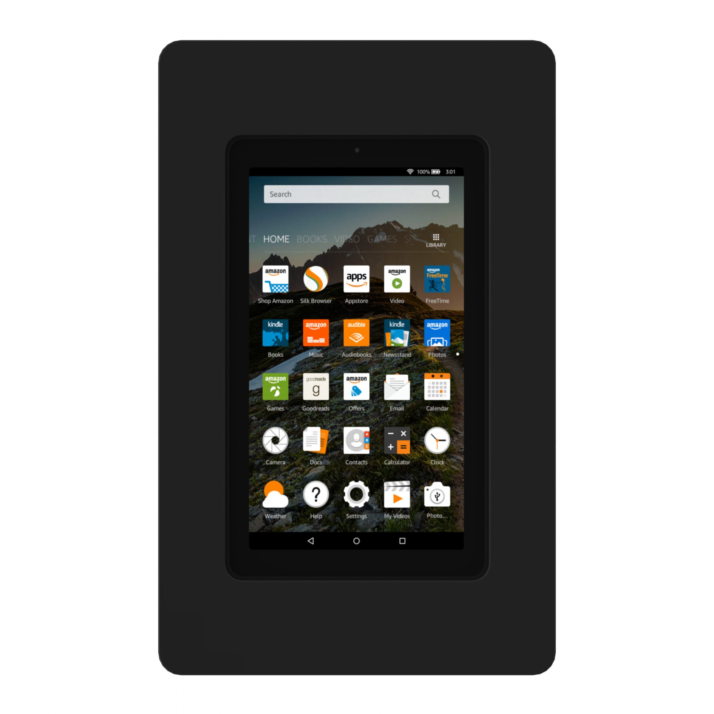 Black - Amazon Fire 7th Gen 7" - VidaMount On-Wall Tablet Mount