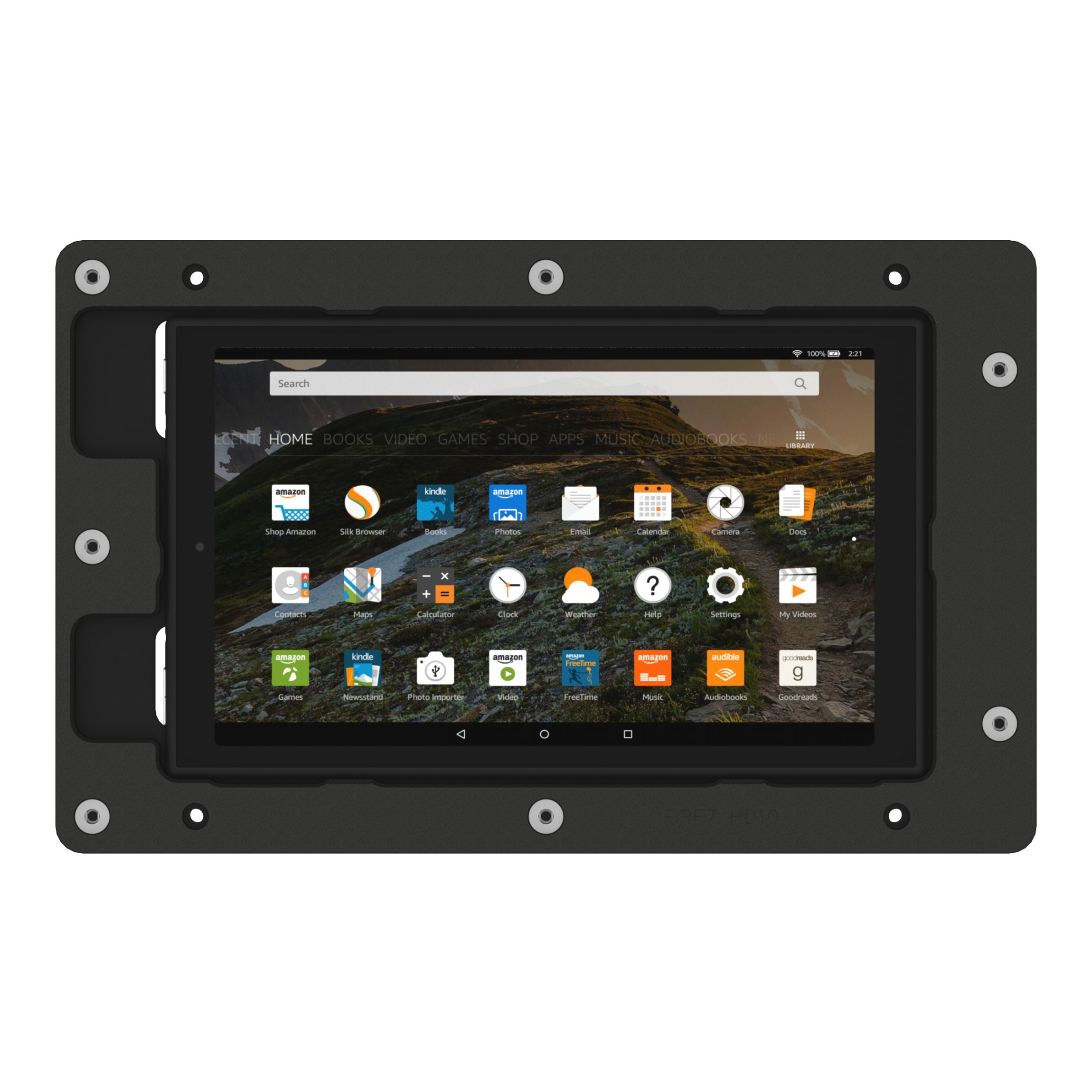 Black - Amazon Fire HD10 [7th Gen / 2017 Model] - VidaMount On-Wall ...