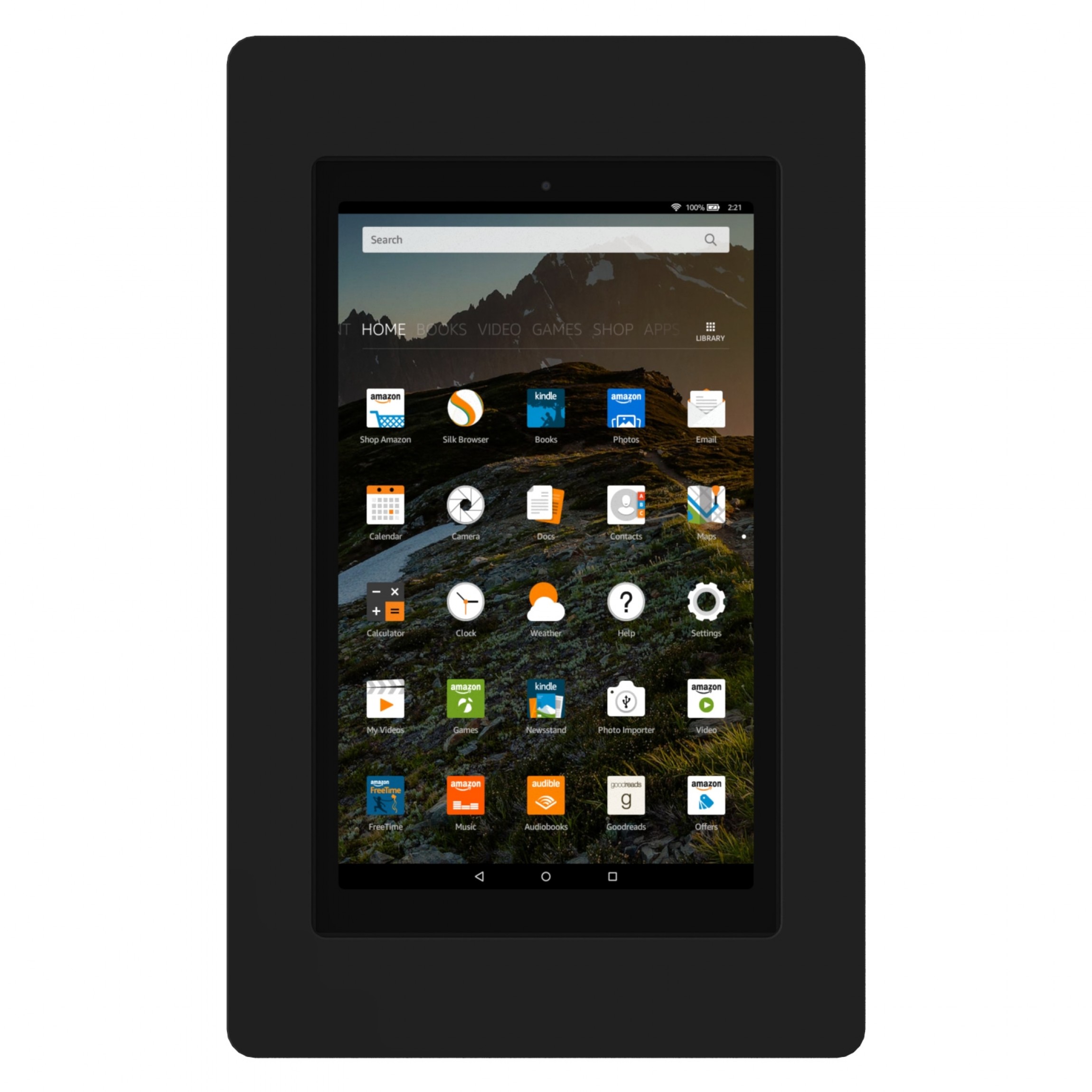 Black - Amazon Fire HD10 [7th Gen / 2017 Model] - VidaMount On-Wall ...