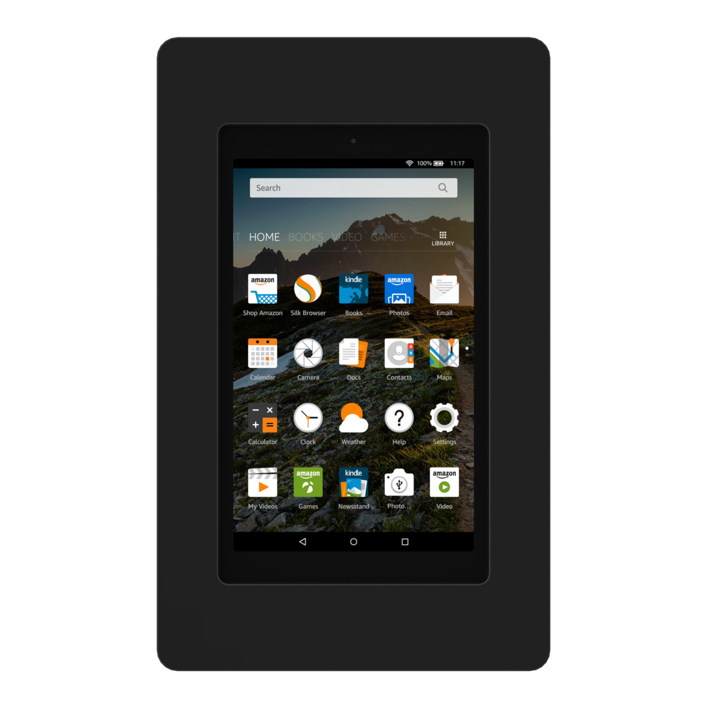 Black - Amazon Fire 5th Gen HD8 - VidaMount On-Wall Tablet Mount