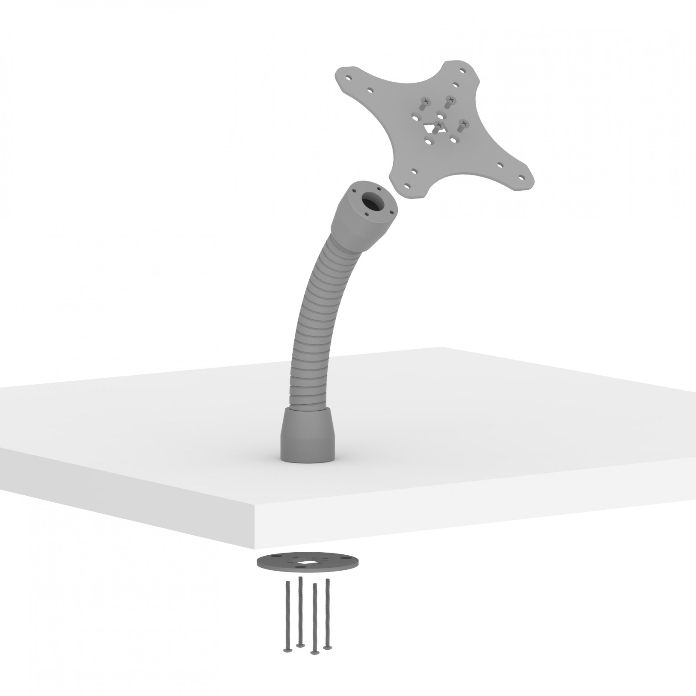 VidaMount 10.9-inch iPad 10th Gen Light Grey Enclosure w. Flexible Desk ...