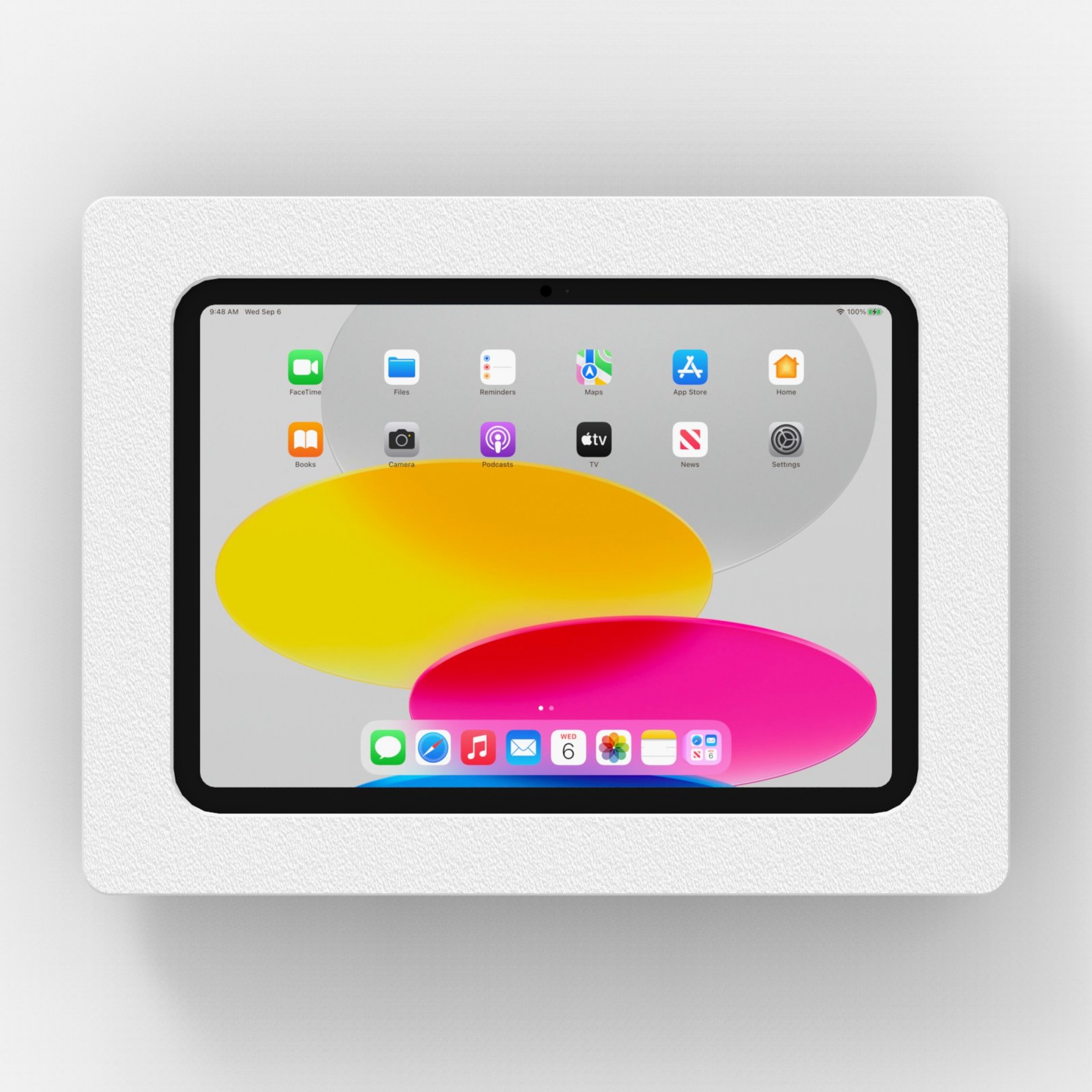 VidaMount Fixed Slim Wall 10.9-inch iPad 10th Gen Tablet Mount - White