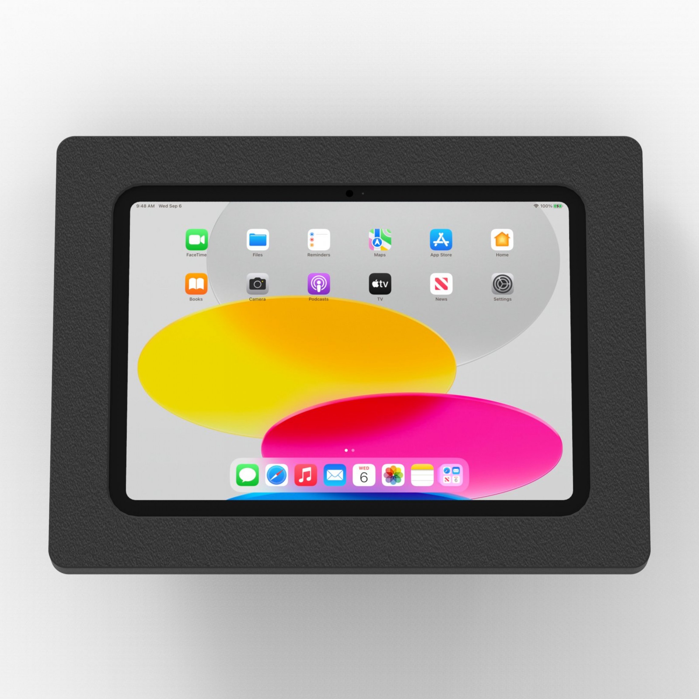 VidaMount 10.9-inch iPad 10th Gen Black Enclosure w. Fixed Tilted 15 ...