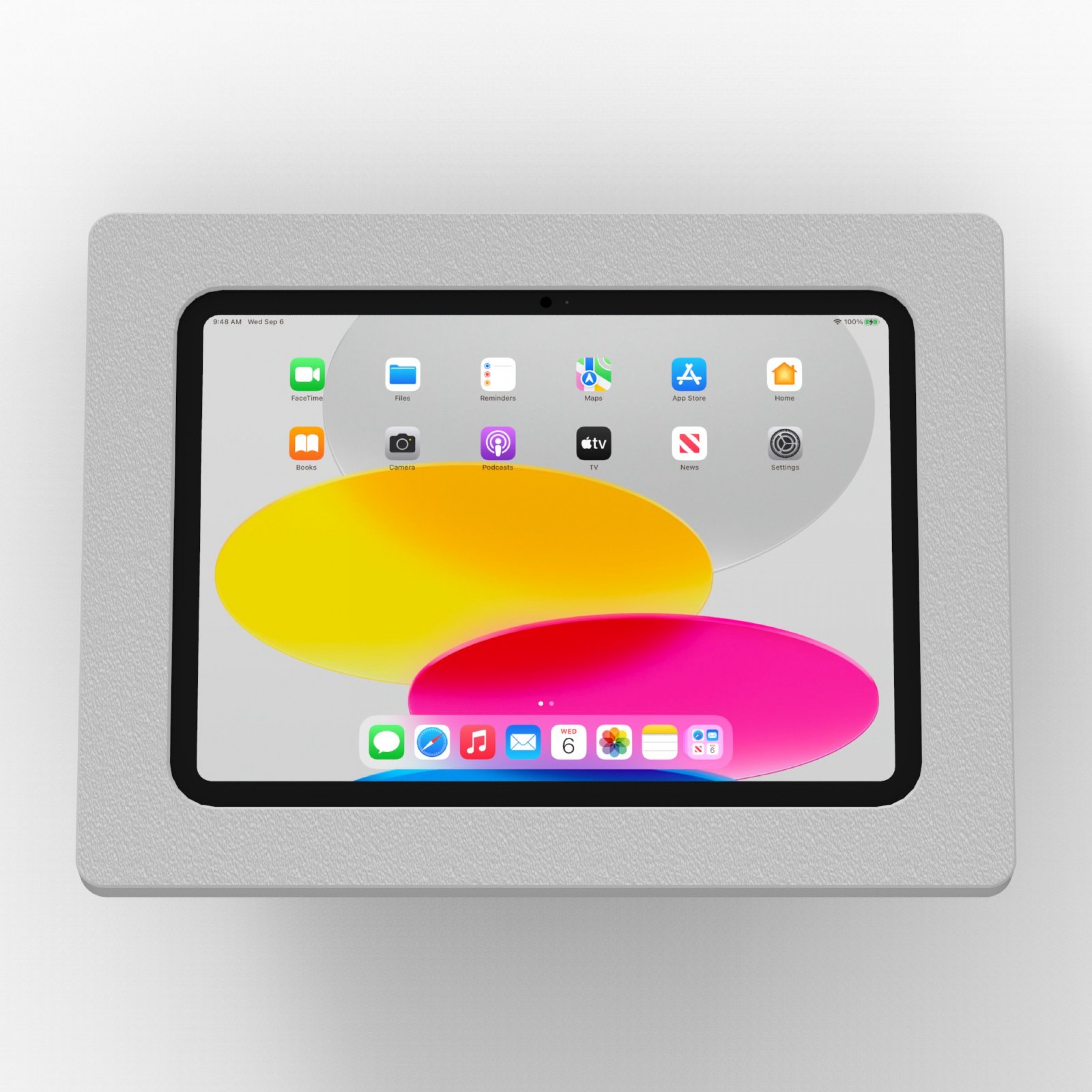 VidaMount 10.9-inch iPad 10th Gen Light Grey Enclosure w. Fixed Tilted ...