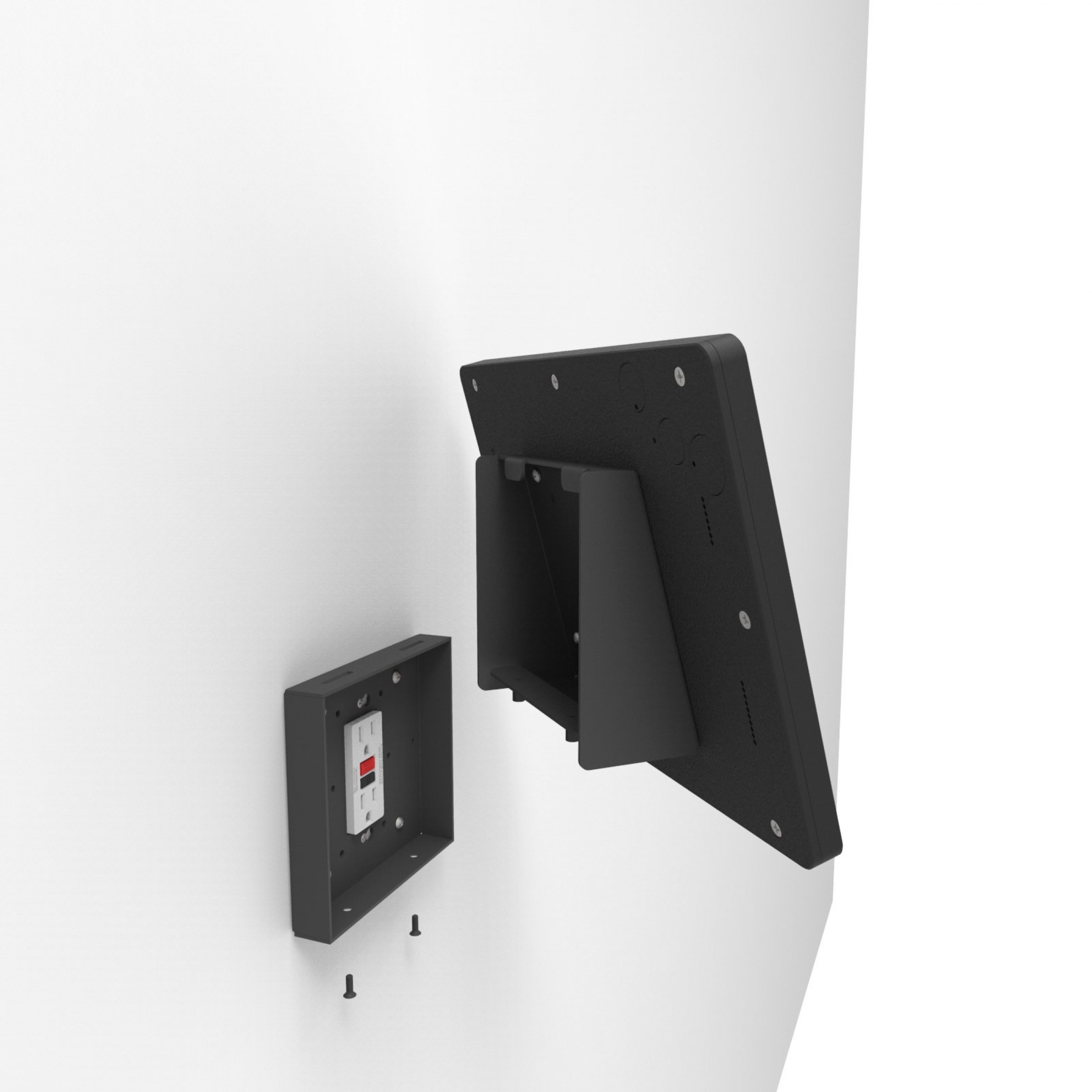 VidaMount 10.9-inch iPad 10th Gen Black Enclosure w. Fixed Tilted 15 ...