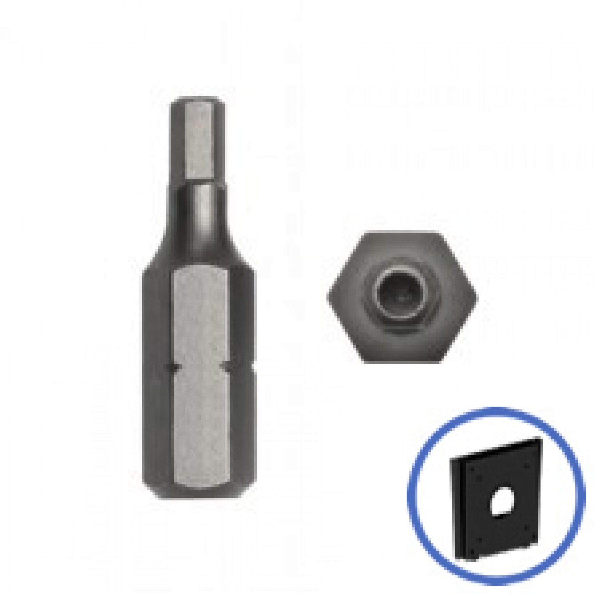 Tamper Resistant Pin-in-Socket Hex Insert Bit
