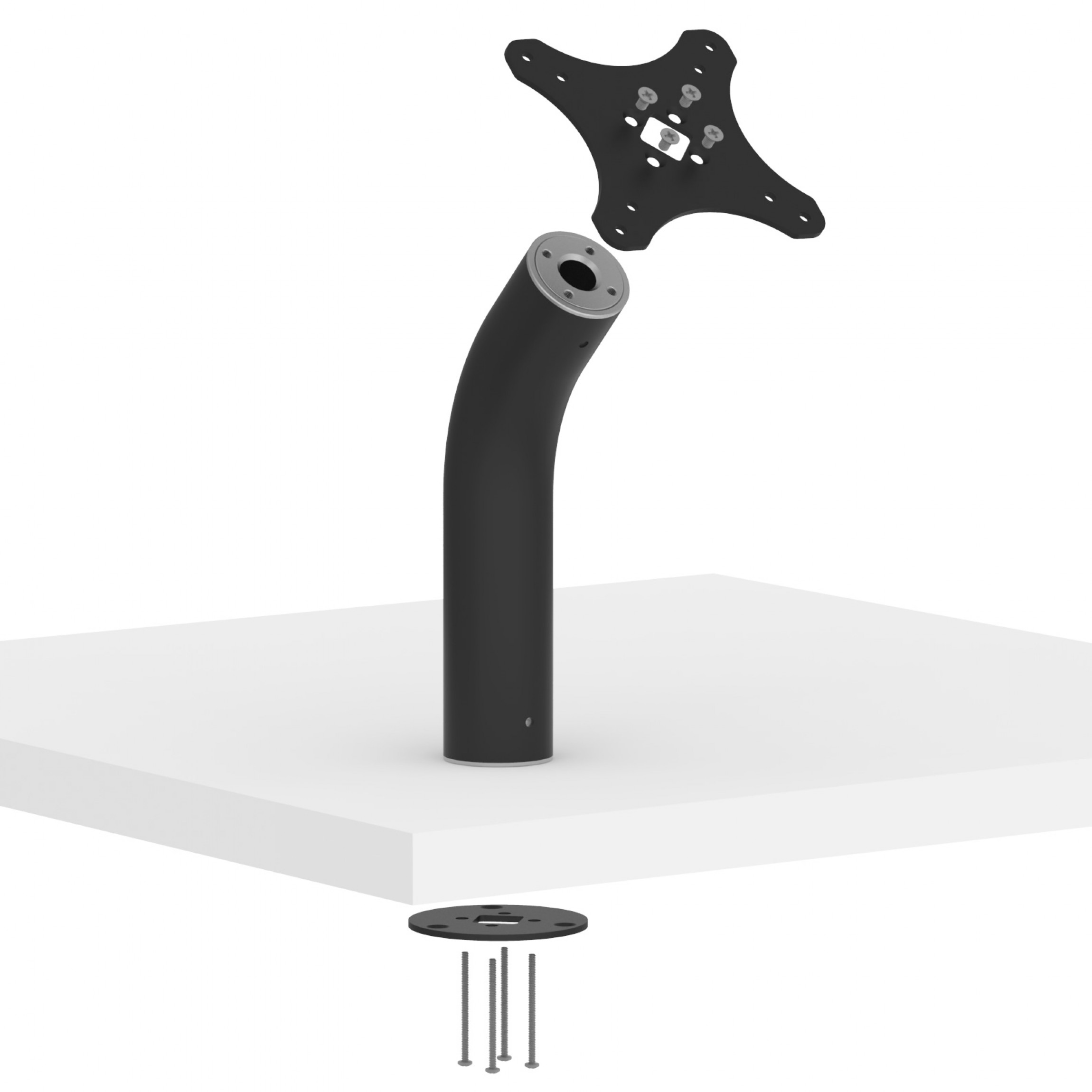 Fixed VESA Table or Wall Surface Mount - Black