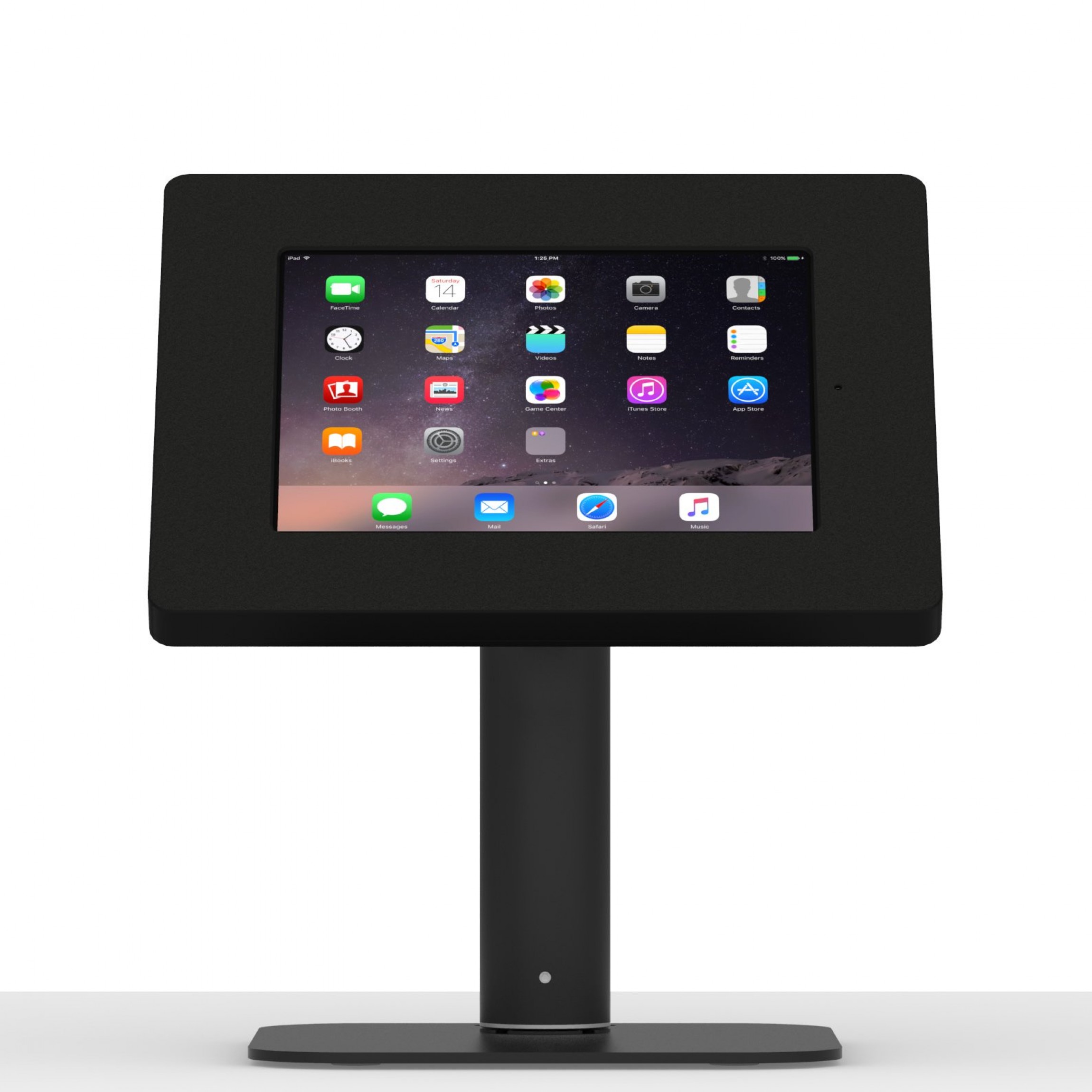 VidaMount iPad 2, 3, 4 Home Button Covered Black Enclosure w. Portable ...