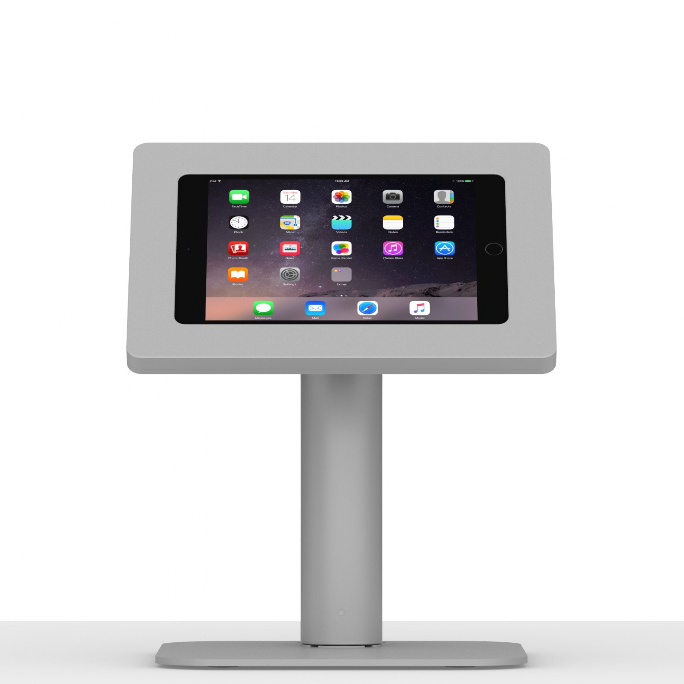 VidaMount iPad Mini 1, 2, 3 Light Grey Enclosure w. Portable Fixed VESA ...