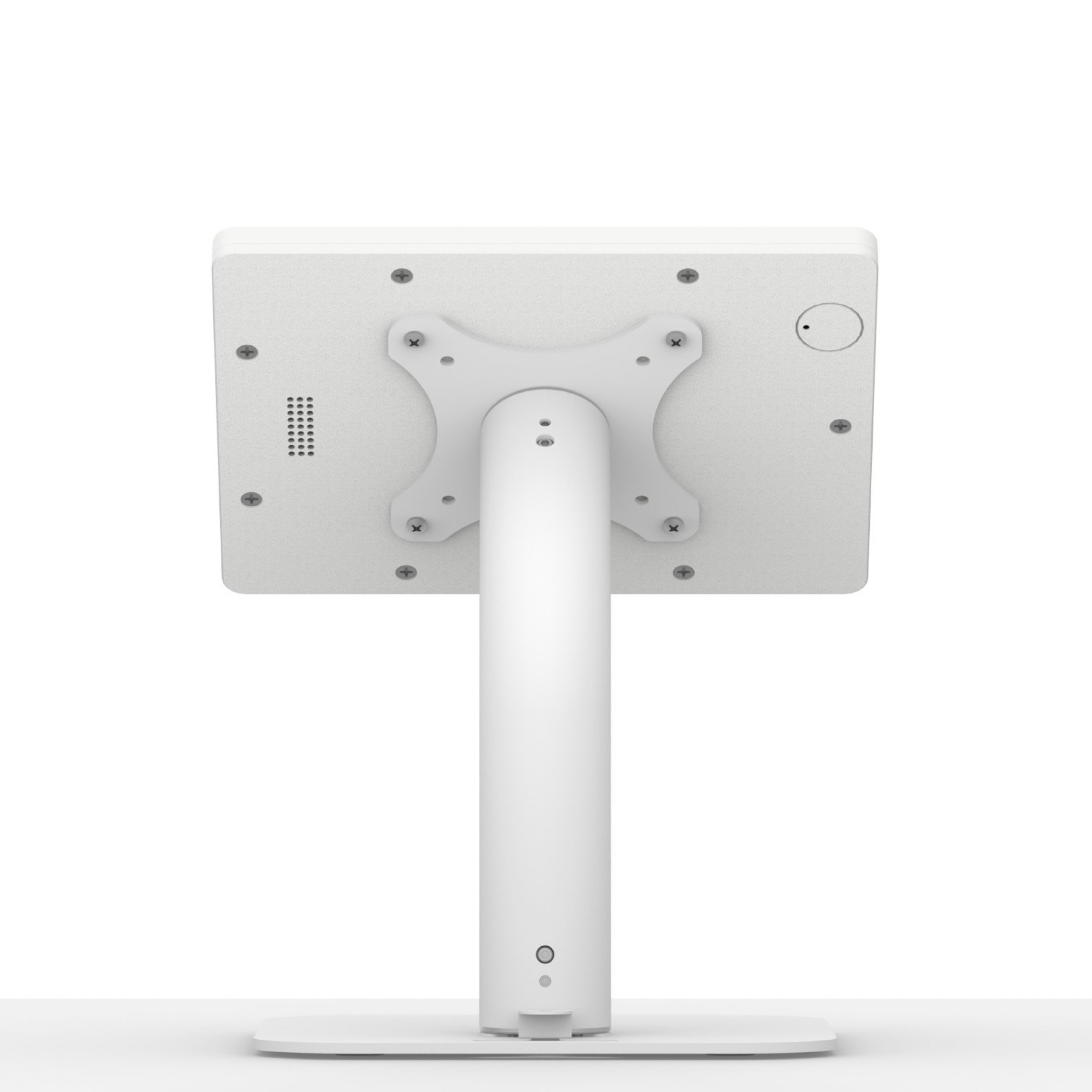 VidaMount iPad Mini 4 & 5 White Enclosure w. Portable Fixed VESA Stand