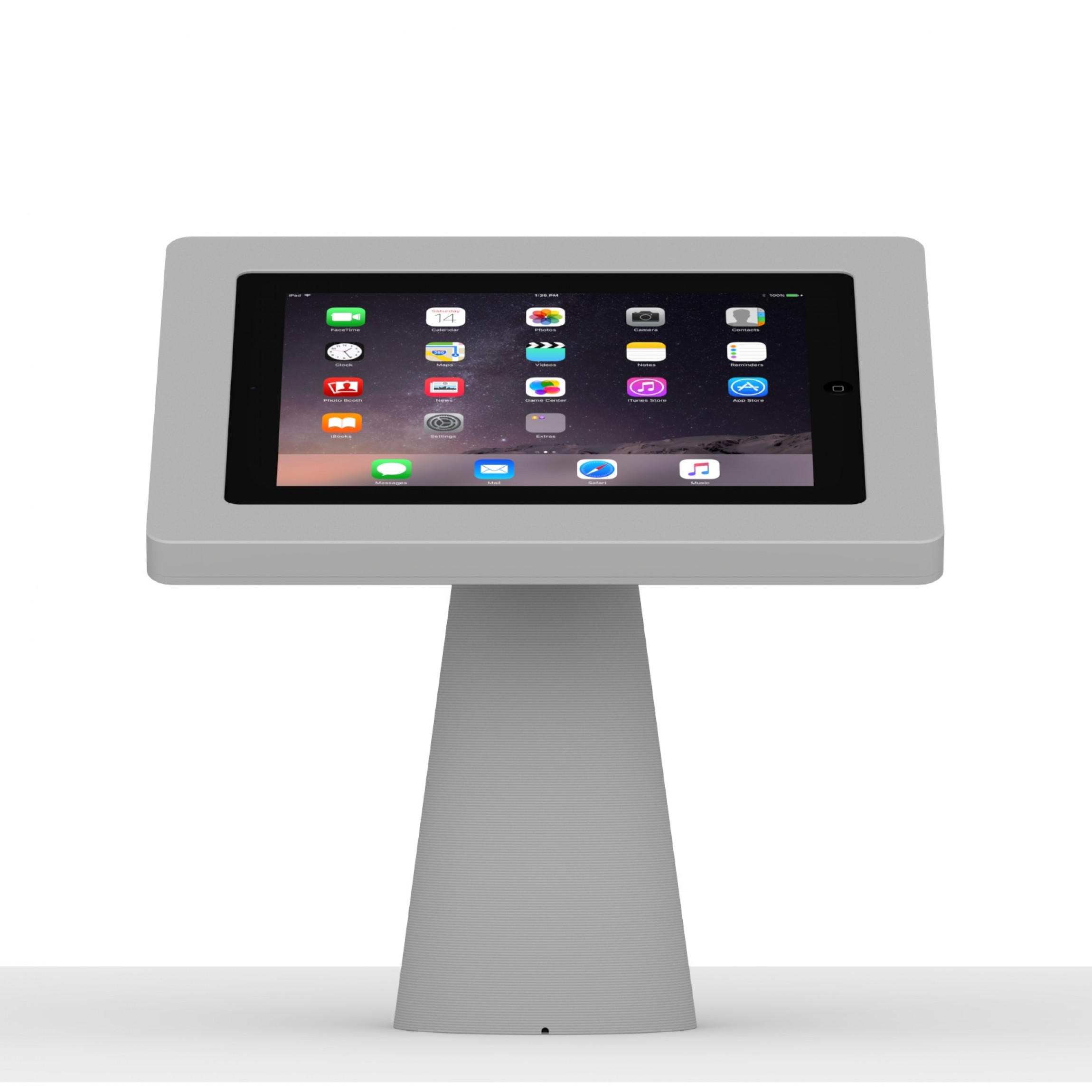 VidaMount iPad 2, 3 & 4 Light Grey Enclosure w. Fixed Surface Mount Lite