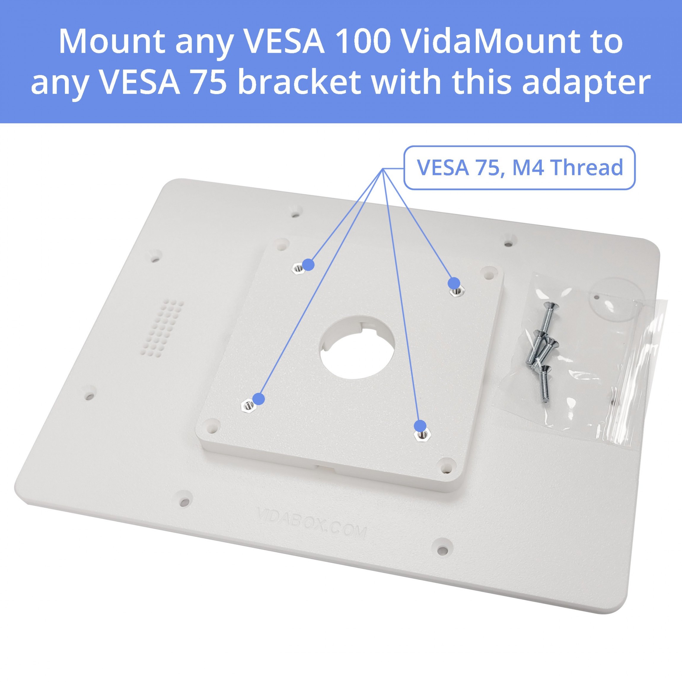 VESA 75/100 Multi-Purpose Adapter - White