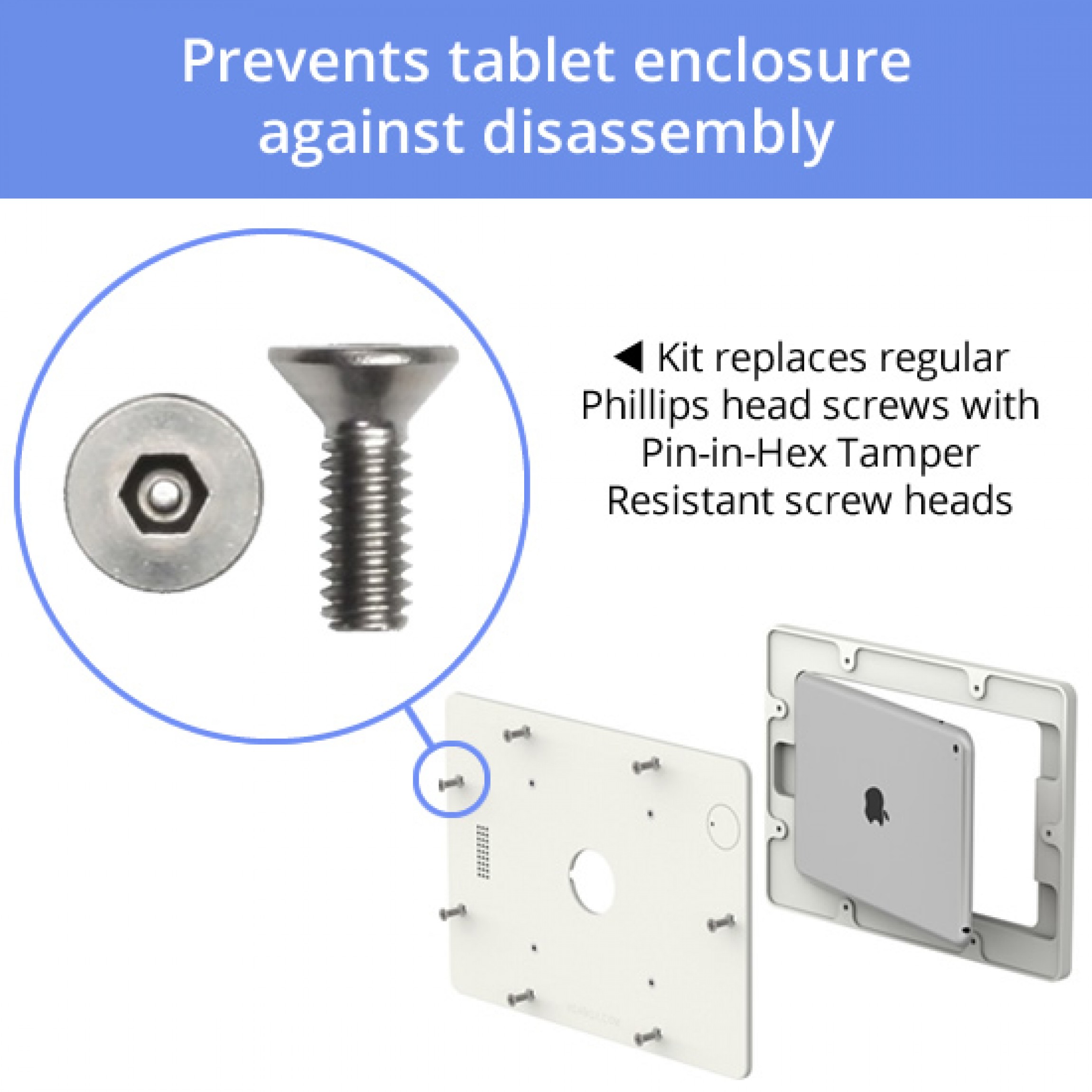 Security Screw Kit – For VidaBox VidaMount iPad Resin Enclosures