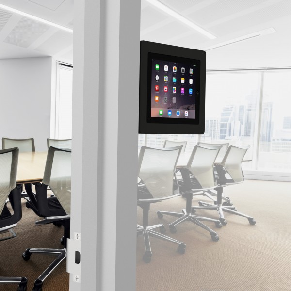 VidaMount Permanent Fixed Glass Mount iPad 2, 3 & 4 Tablet Mount - Black
