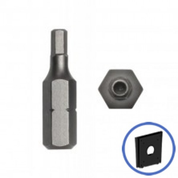 Tamper Resistant Pin-in-Socket Hex Insert Bit