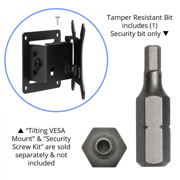 Tamper Resistant Pin-in-Socket M4 Hex Insert Bit
