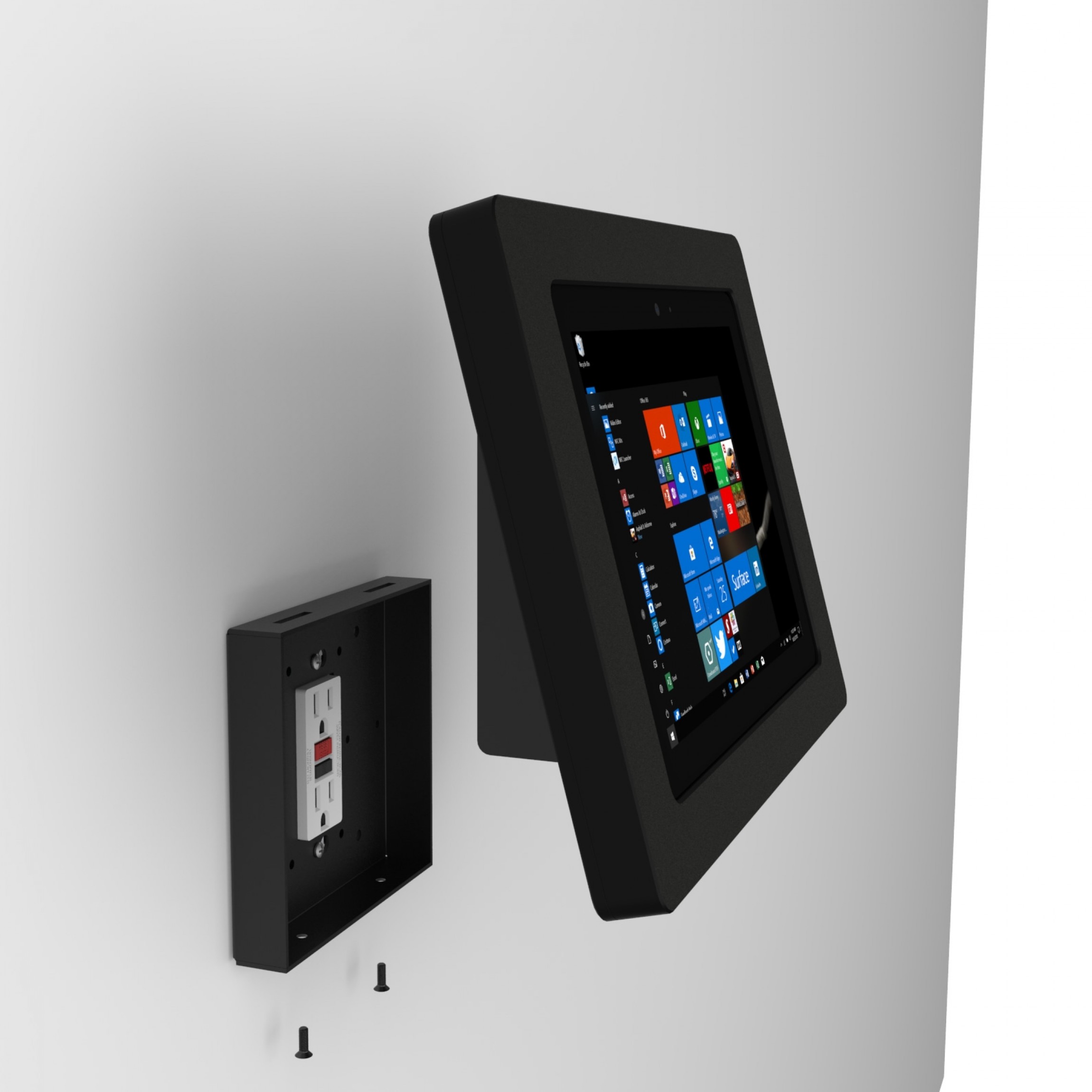 VidaMount Microsoft Surface Go, Go 2, Go 3, & Go 4 Black Enclosure w ...