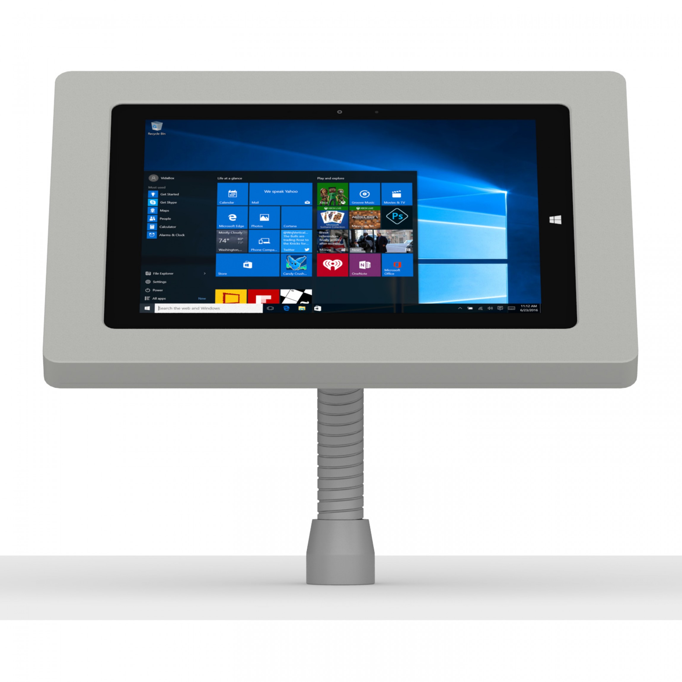 VidaMount Microsoft Surface 3 Light Grey Enclosure w. Flexible Desk ...