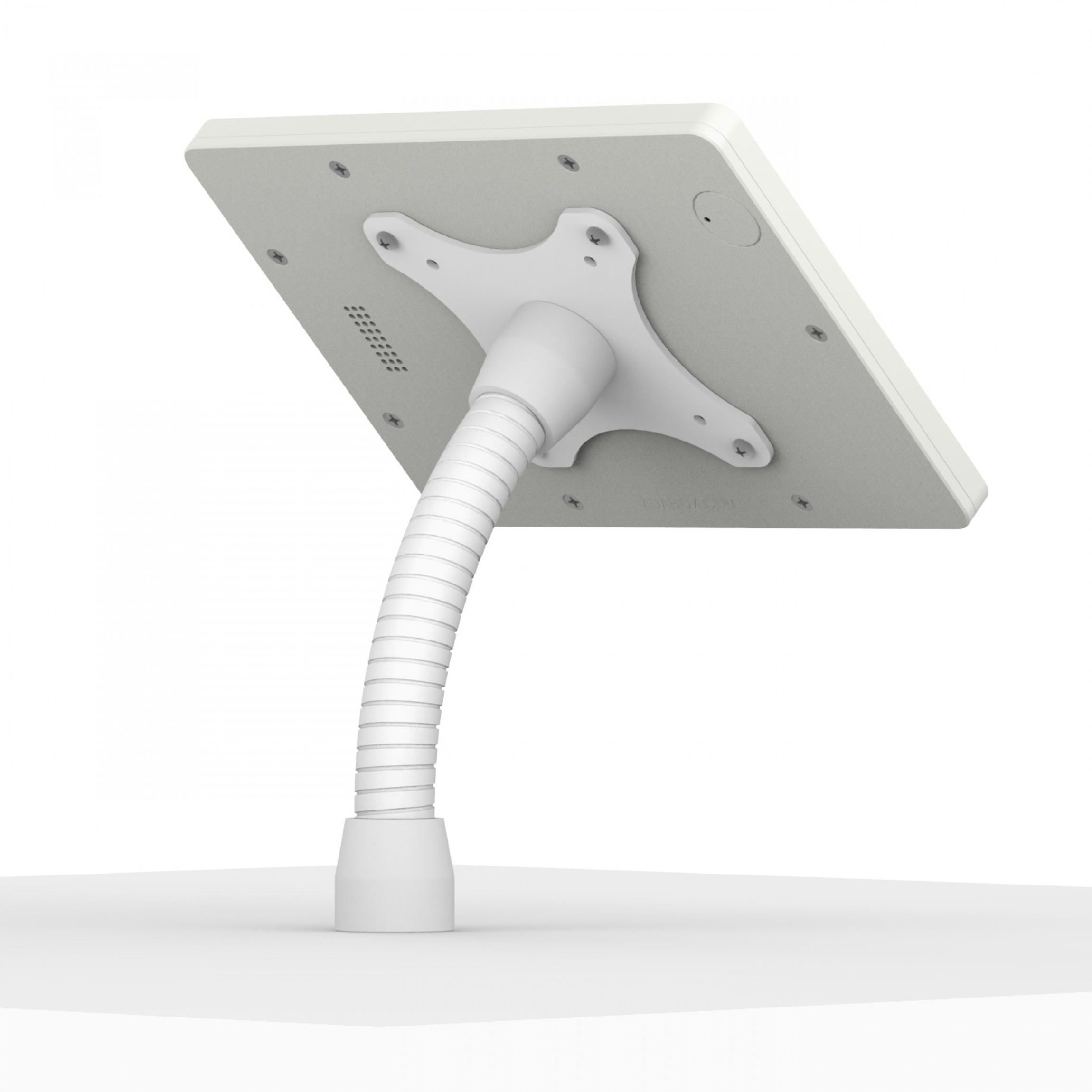 VidaMount iPad Mini 1, 2, 3 White Enclosure w. Flexible Desk/Surface ...