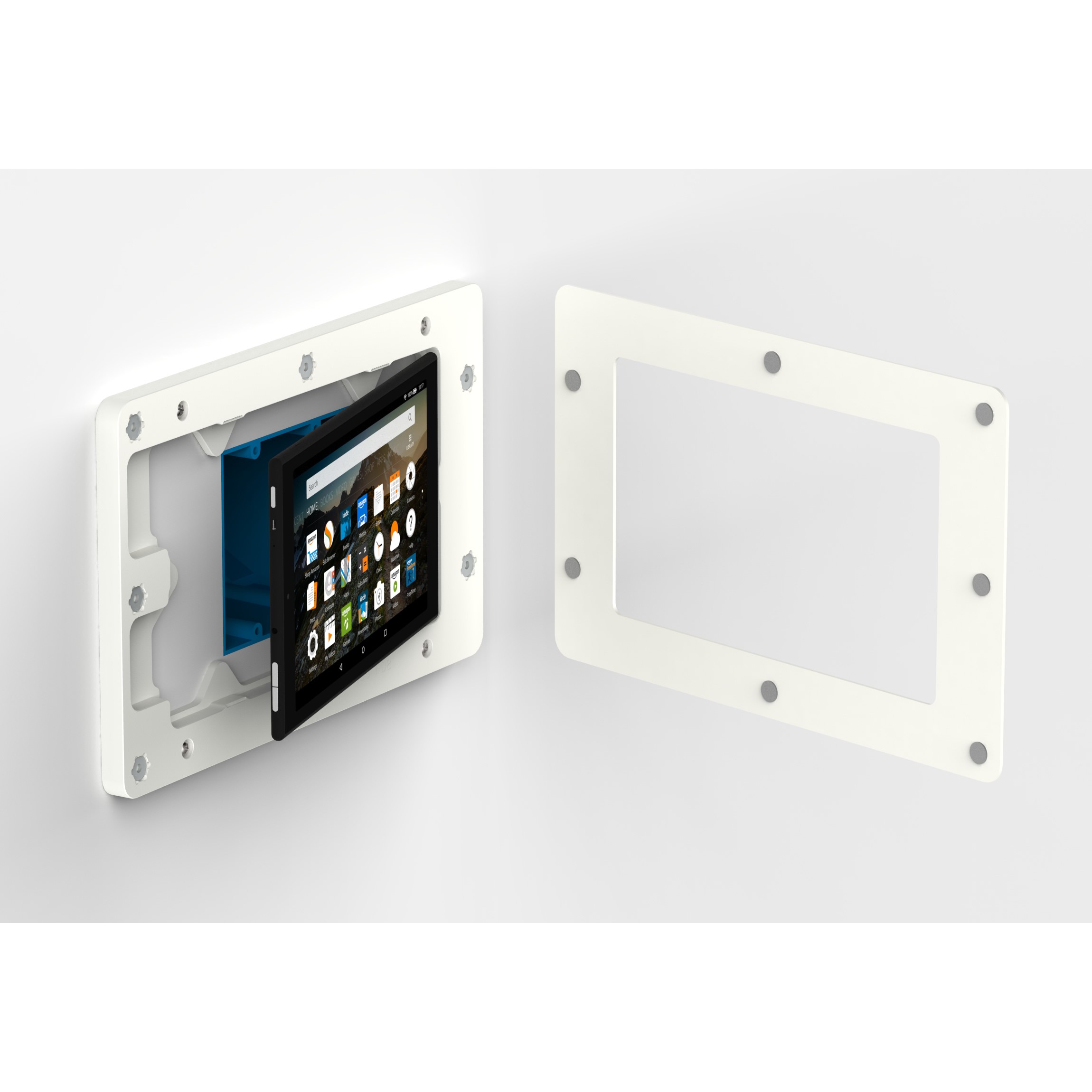White - Amazon Fire 5th Gen HD8 - VidaMount On-Wall Tablet Mount