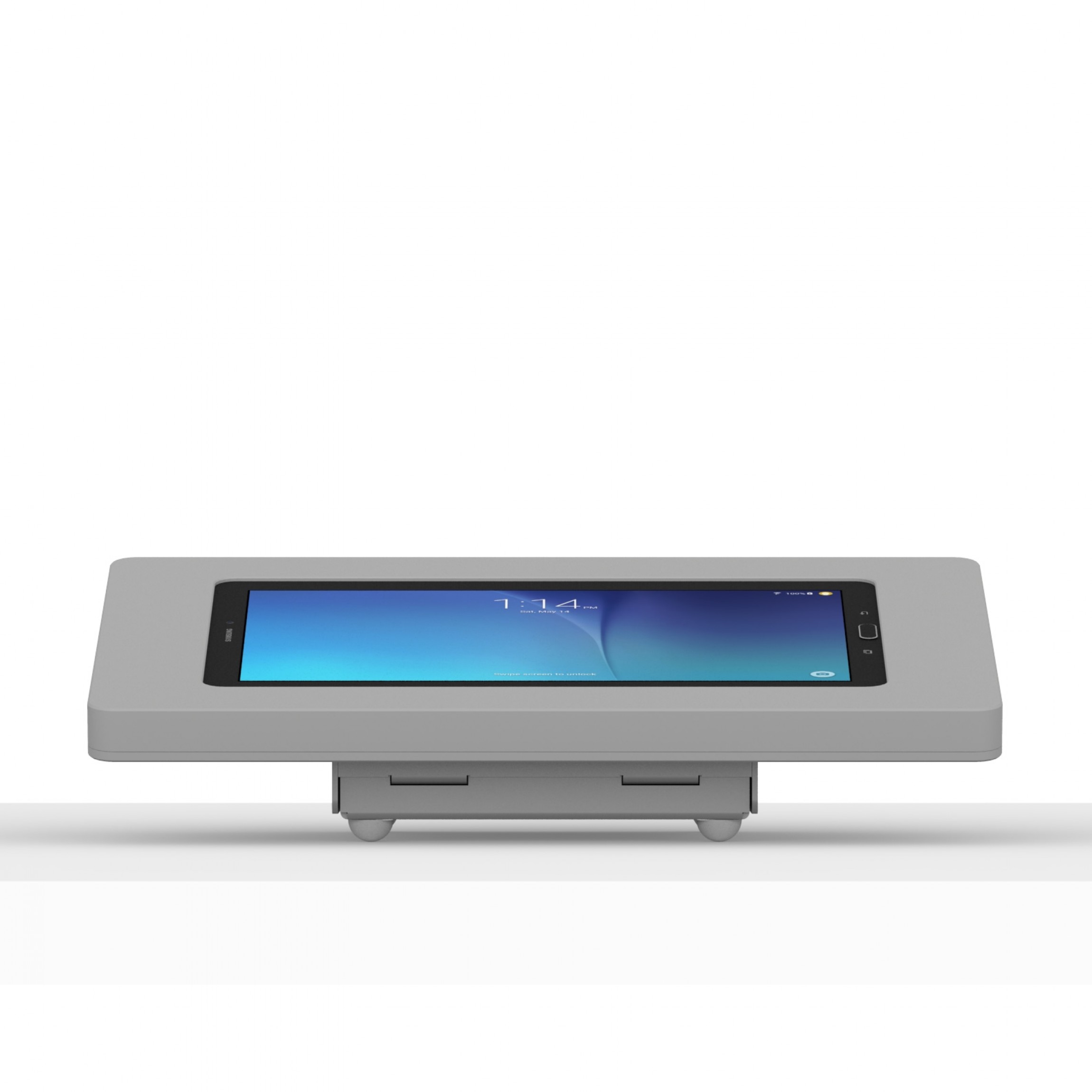 VidaMount Samsung Galaxy Tab E 9.6 Light Grey Enclosure w. Fixed Tilted ...