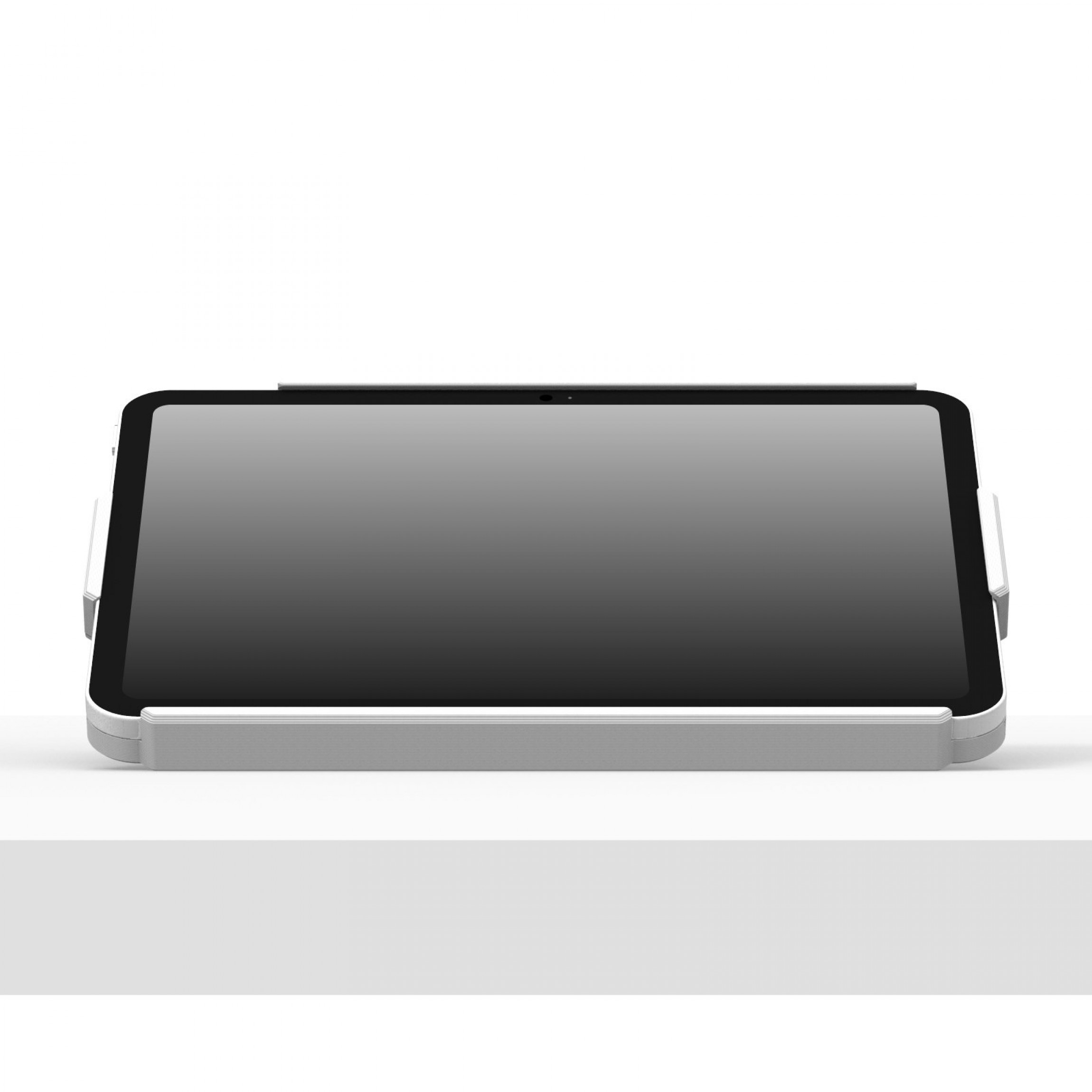 VidaMount Lenovo Tab K11 Plus White Open Enclosure w. Foldable Kick Stand