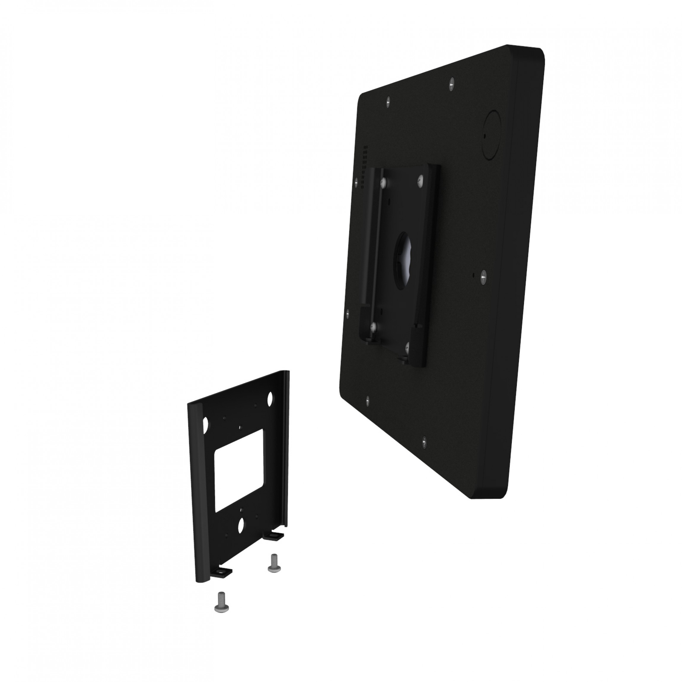 VidaMount Permanent Fixed Glass Mount iPad 2, 3 & 4 Tablet Mount - Black