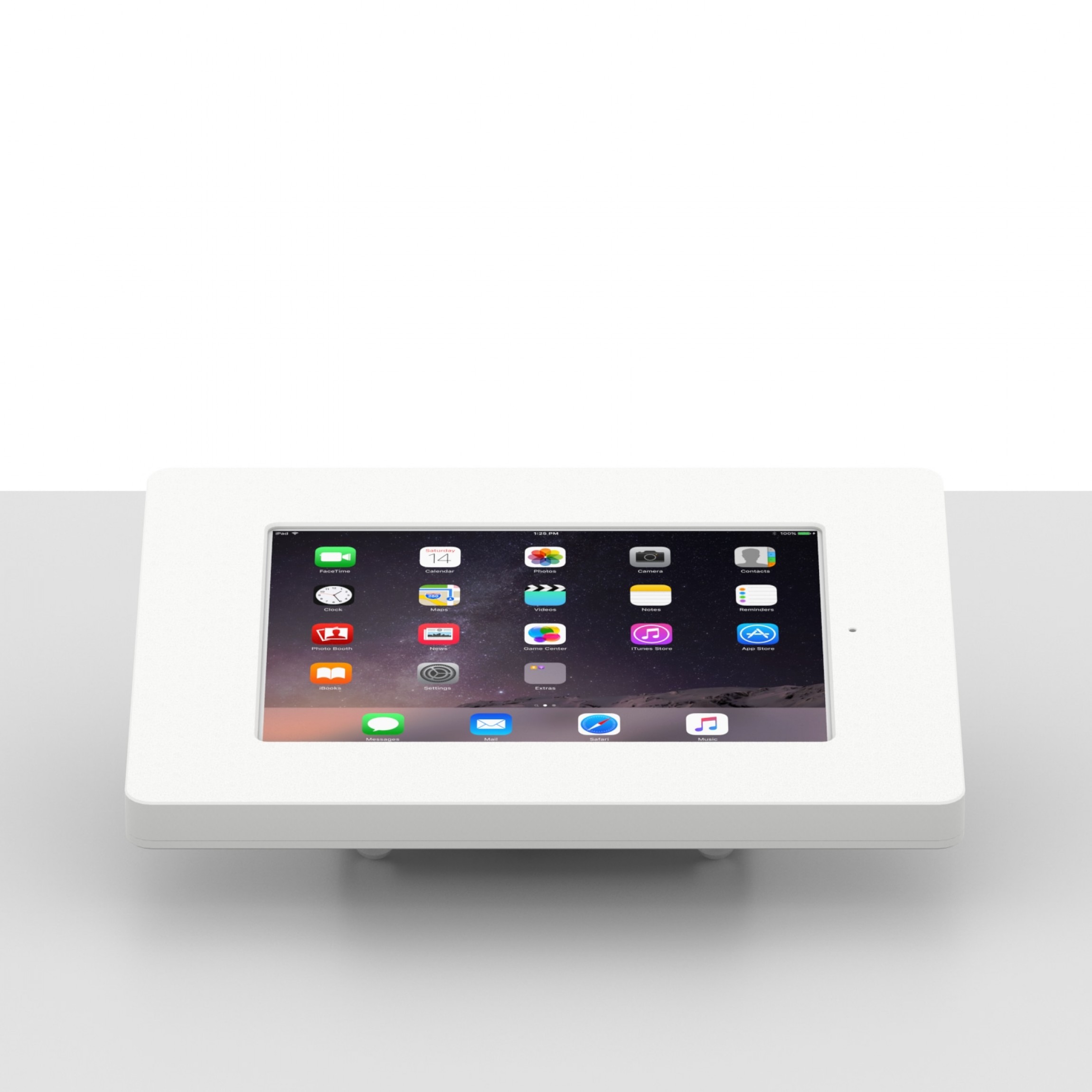 VidaMount iPad 2, 3 & 4 White Home Button Covered Enclosure w. Fixed ...