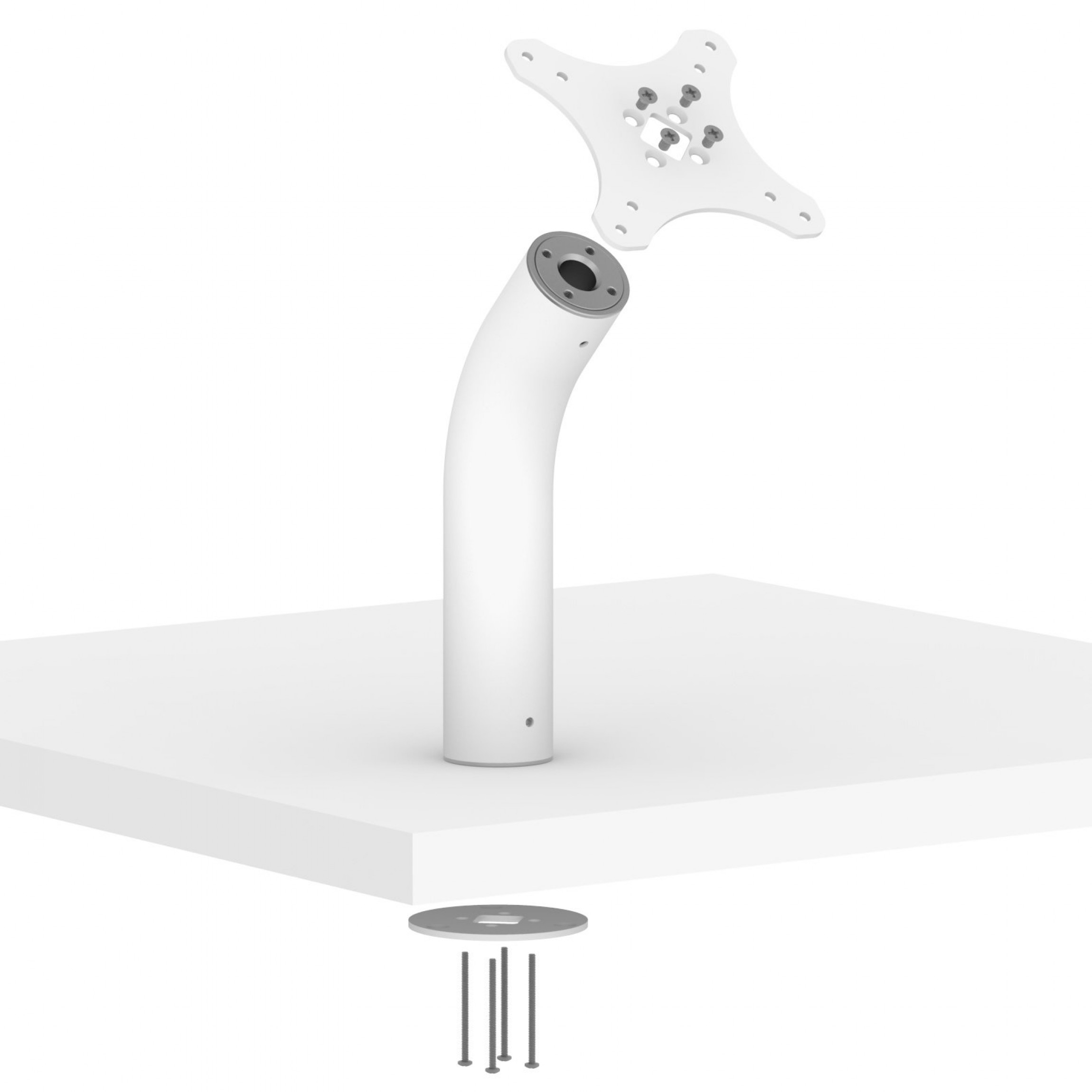 VidaMount Microsoft Surface Pro 9, 10, & 11 White Enclosure w. Fixed ...