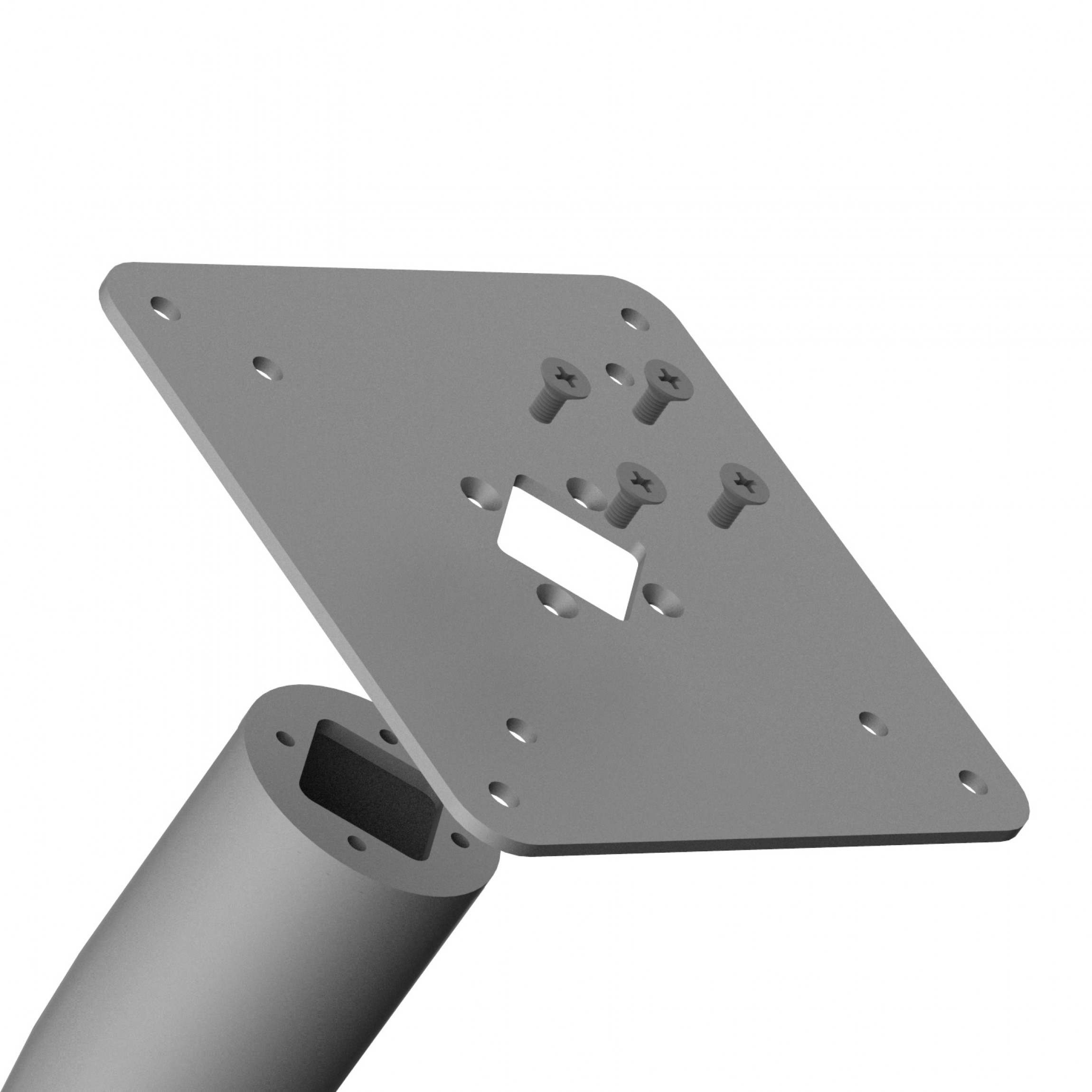 Fixed VESA Floor Stand - Silver