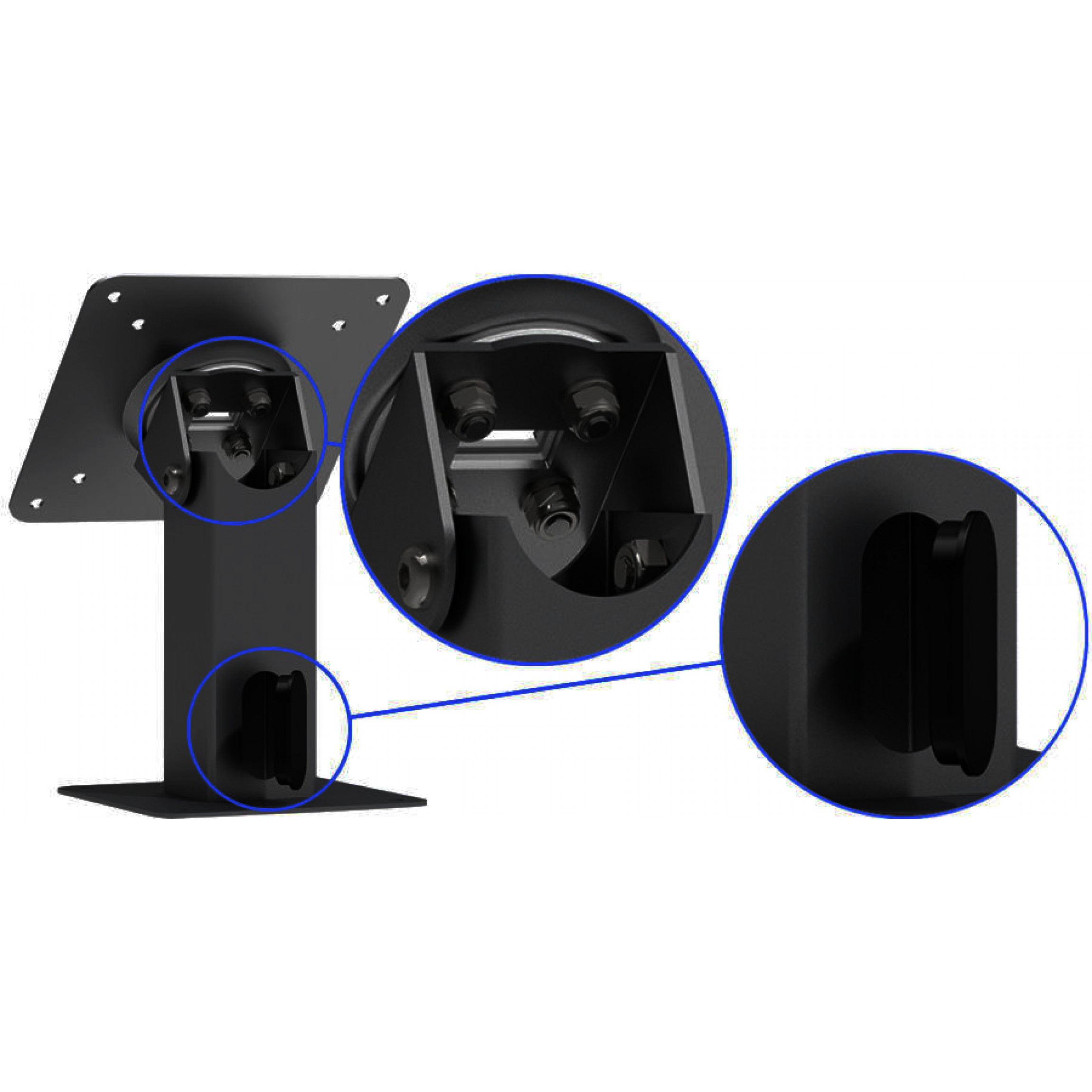 360 Tilting VESA Surface Mount - Black