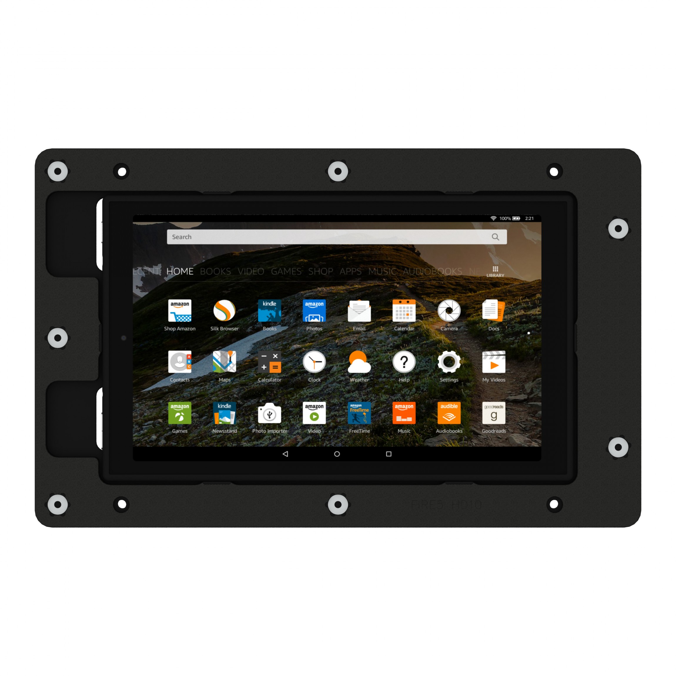 Black - Amazon Fire 5th Gen HD10 - VidaMount On-Wall Tablet Mount